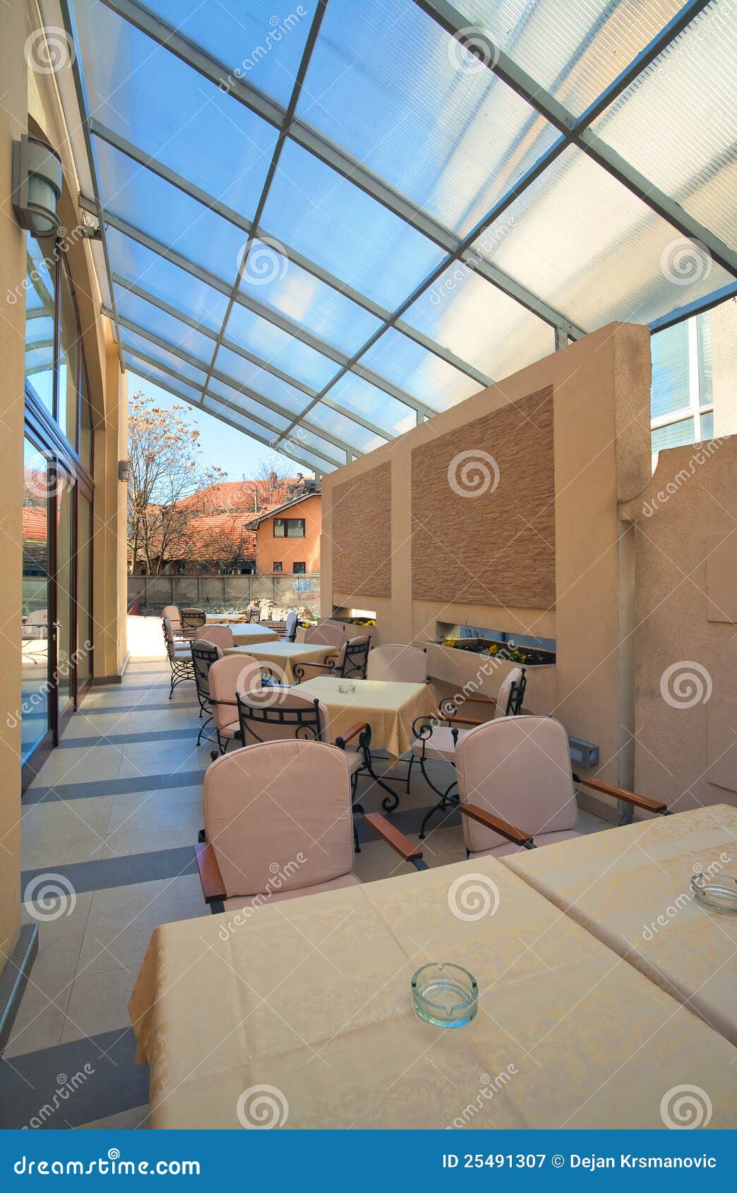 Restaurant balcony stock image. Image of terrace, comfortable - 25491307