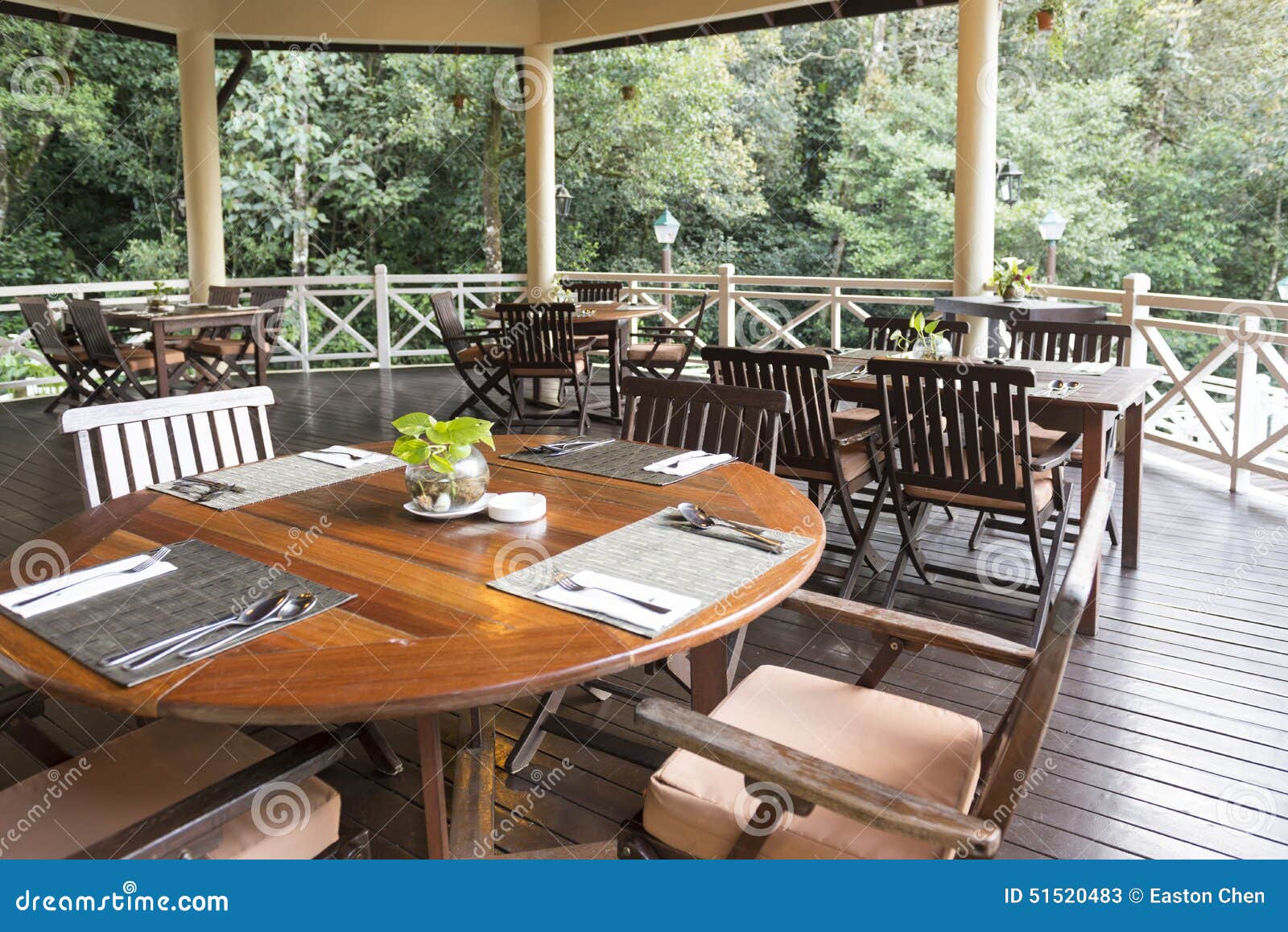 Restaurant stock image. Image of balcony, quiet, unmanned - 51520483