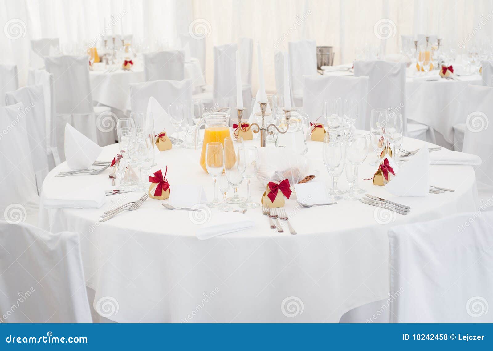 Restaurant Banquet Table Served For Celebration. Close-up On Different ...