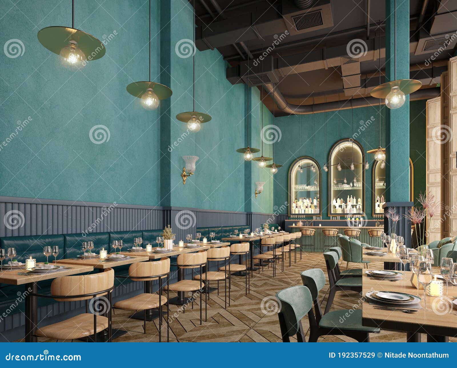 Classic Restaurant Bar Design