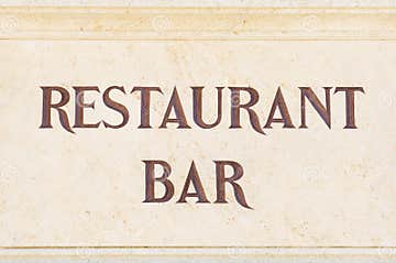 Restaurant bar sign stock image. Image of exterior, eating - 10395259