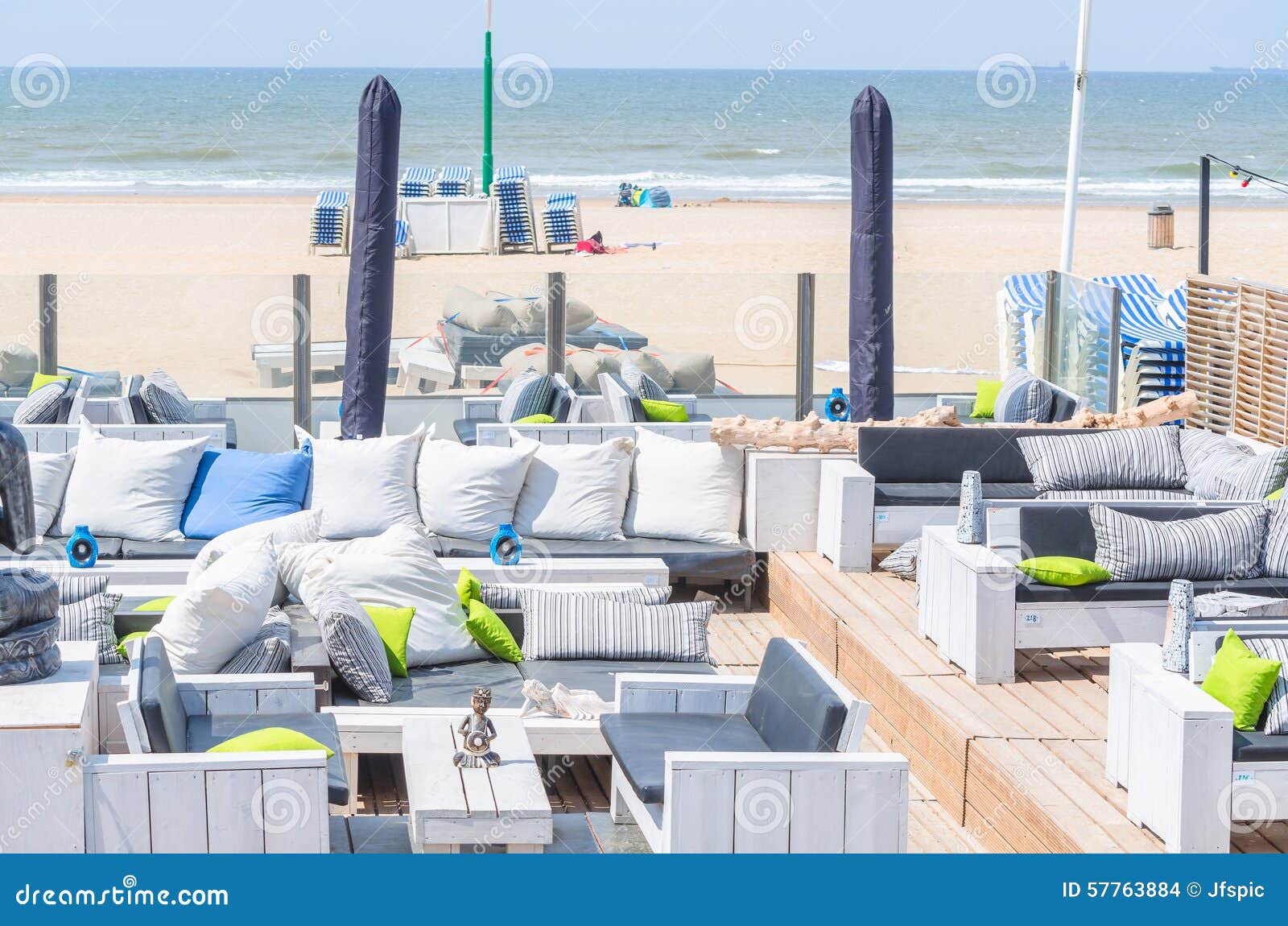 Restaurant on the beach stock photo. Image of enjoy, saucer - 57763884