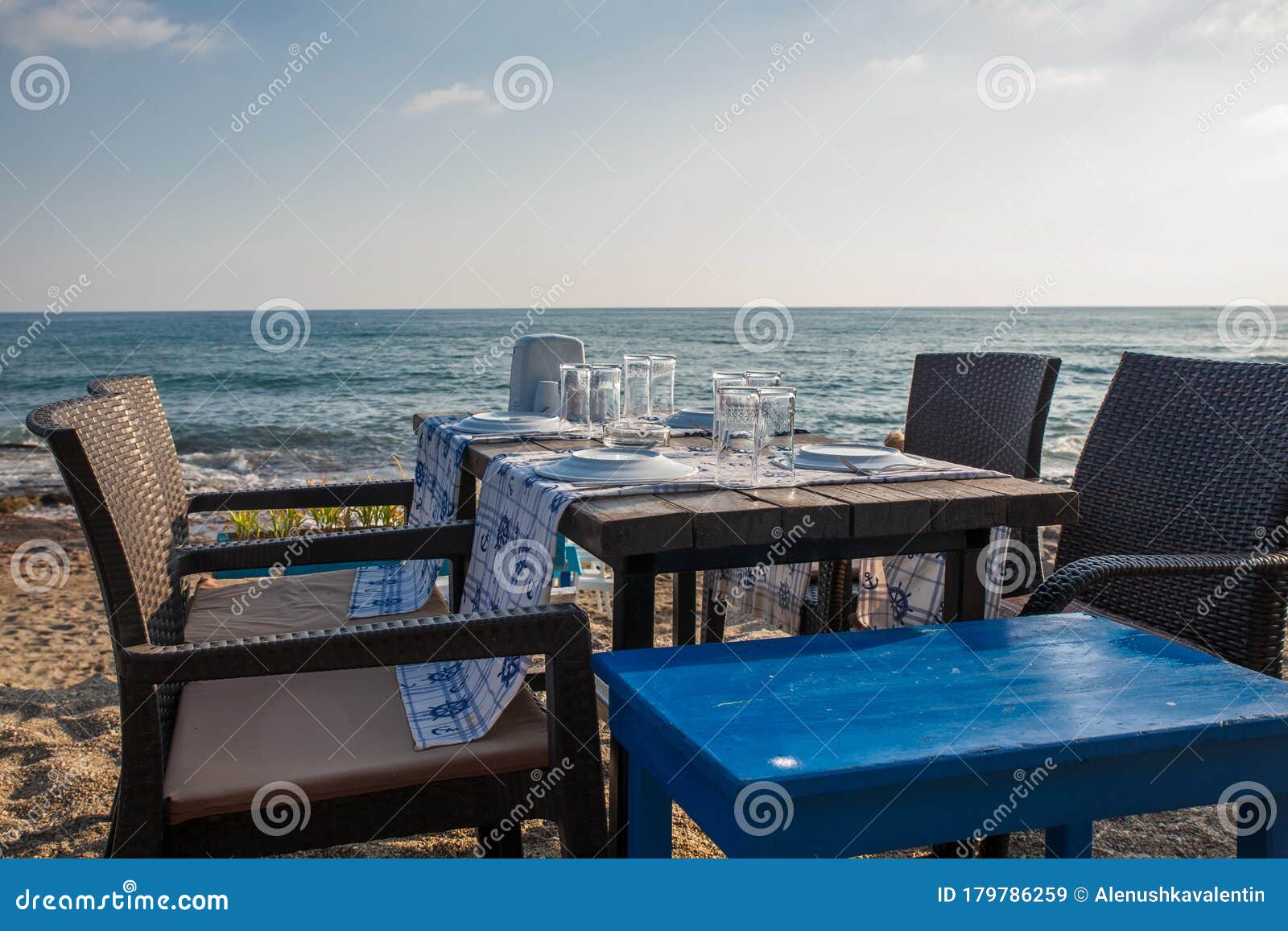 Restaurant with Beautiful View Stock Image - Image of coast, open ...