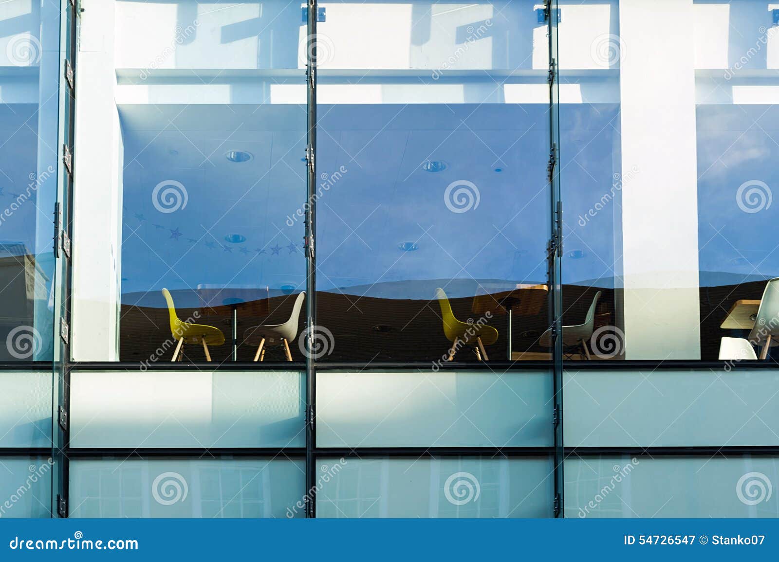 Restaurant Behind the Window Stock Image - Image of indoor, building ...