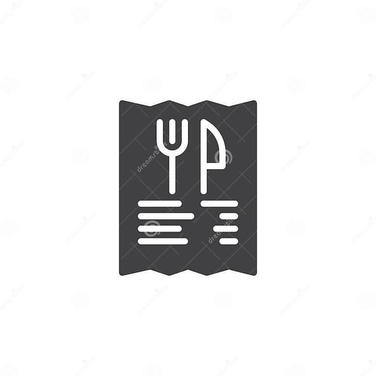 Restaurant Bill Vector Icon Stock Vector - Illustration of perfect ...