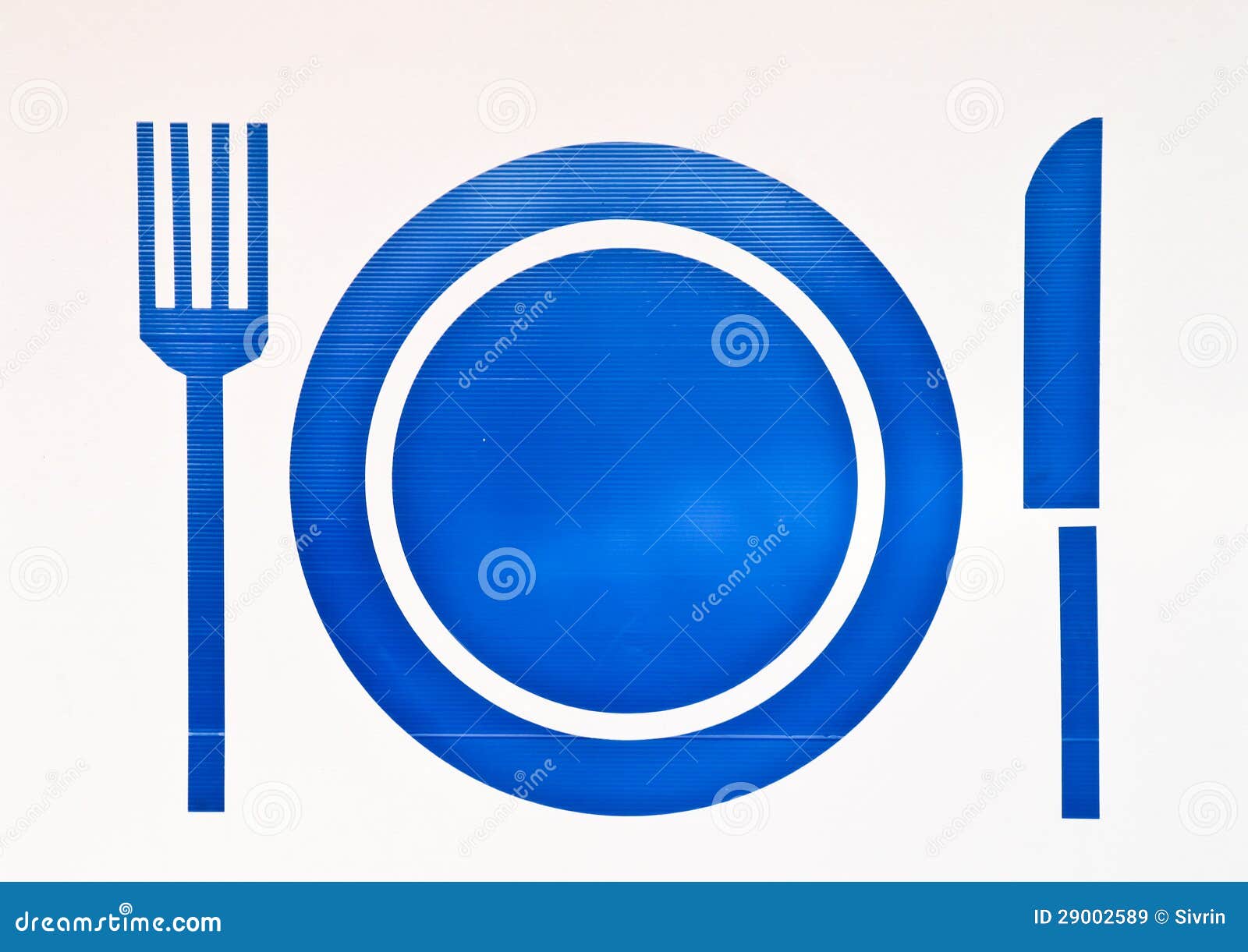 Restaurant blue sign stock illustration. Illustration of knife - 29002589