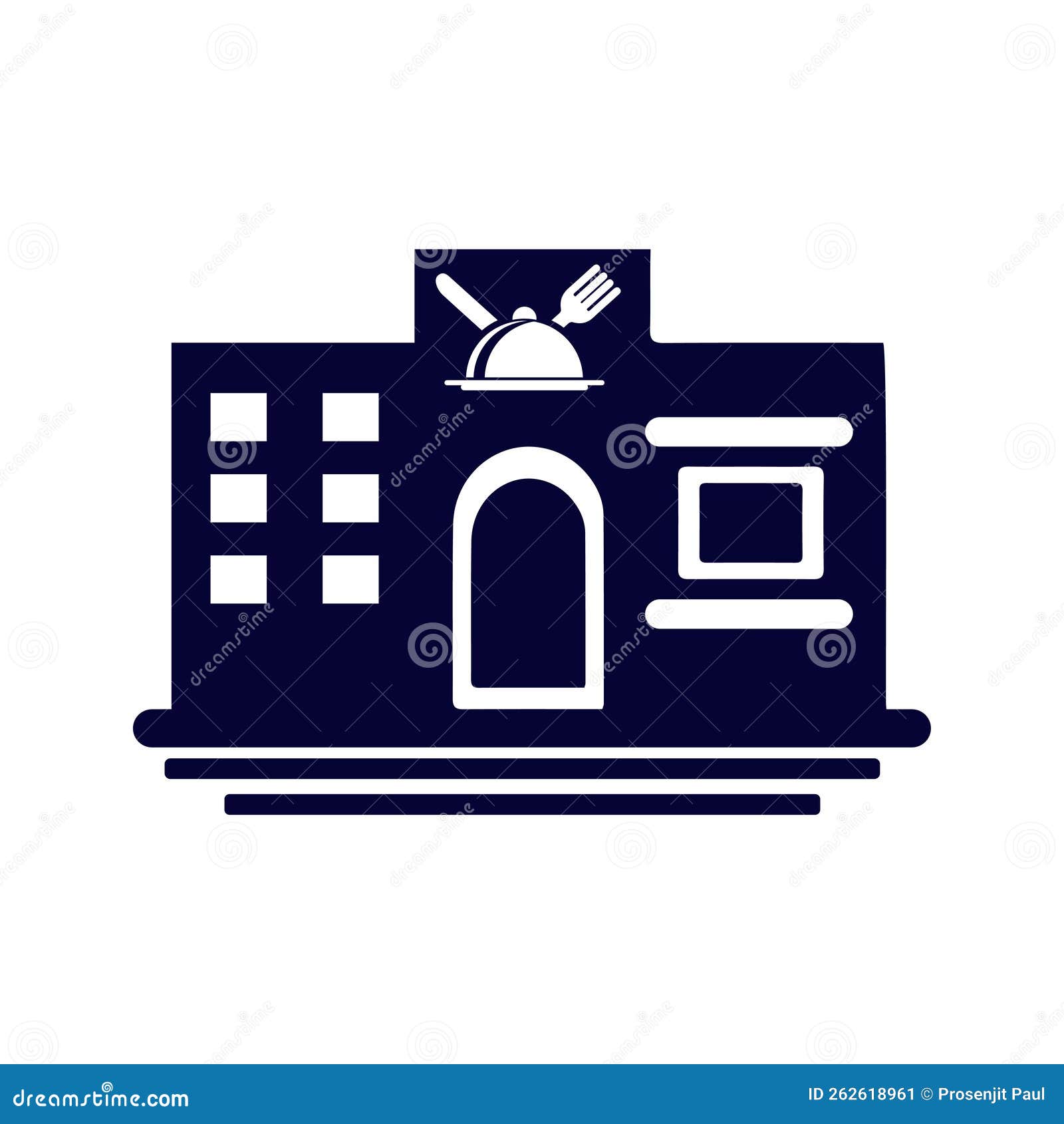 Restaurant building icon stock vector. Illustration of restaurant ...