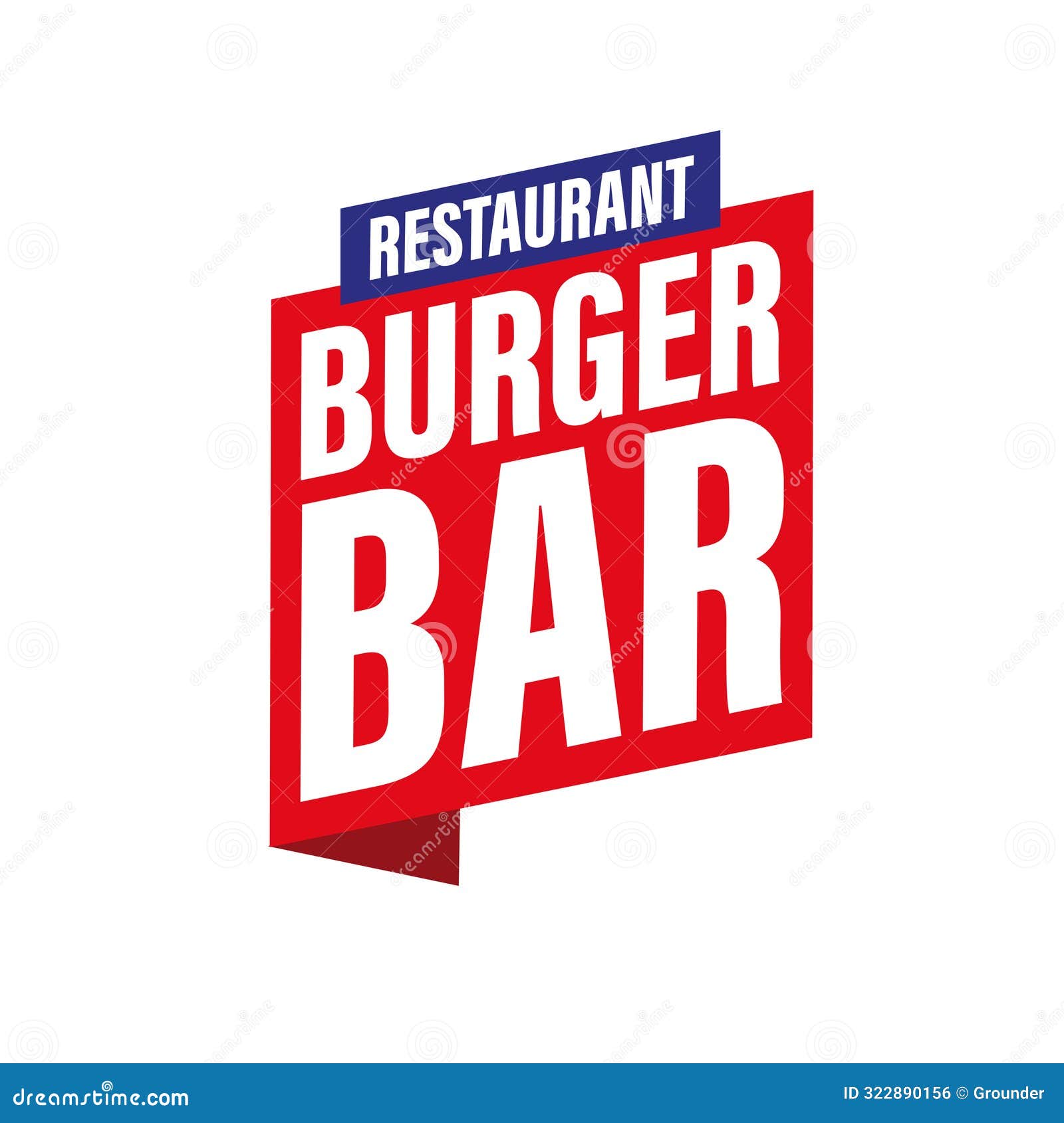 Restaurant Burger Bar Sign Label Stock Vector - Illustration of ...