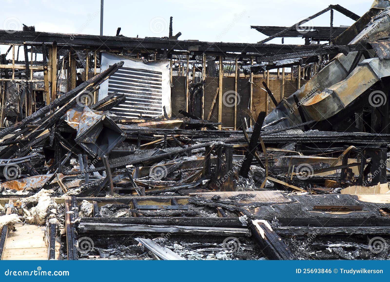 Restaurant Burned To Ground Stock Photo - Image of duckwork, burnt ...