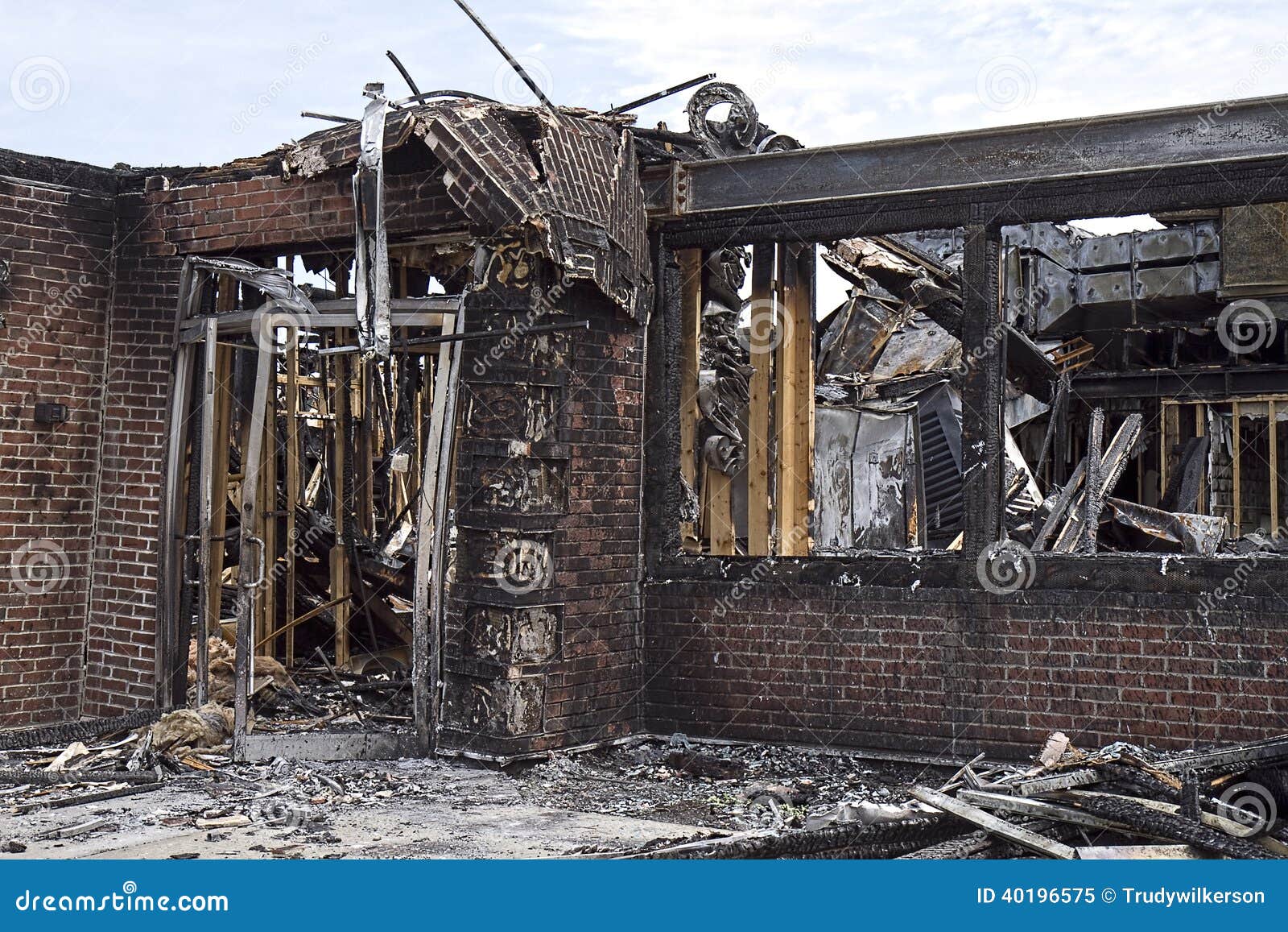 Burnt Down Building Stock Photo | CartoonDealer.com #3470520