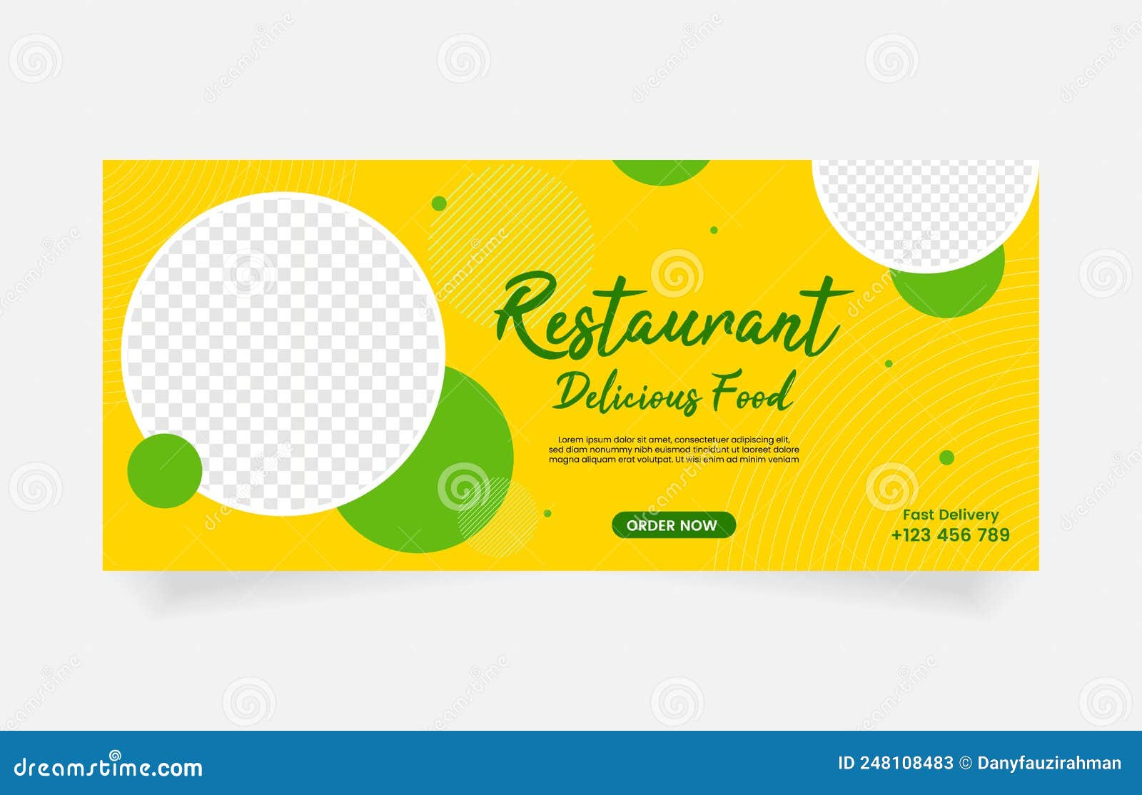 Restaurant and Cafe Menu Promo Banner Design Stock Vector ...