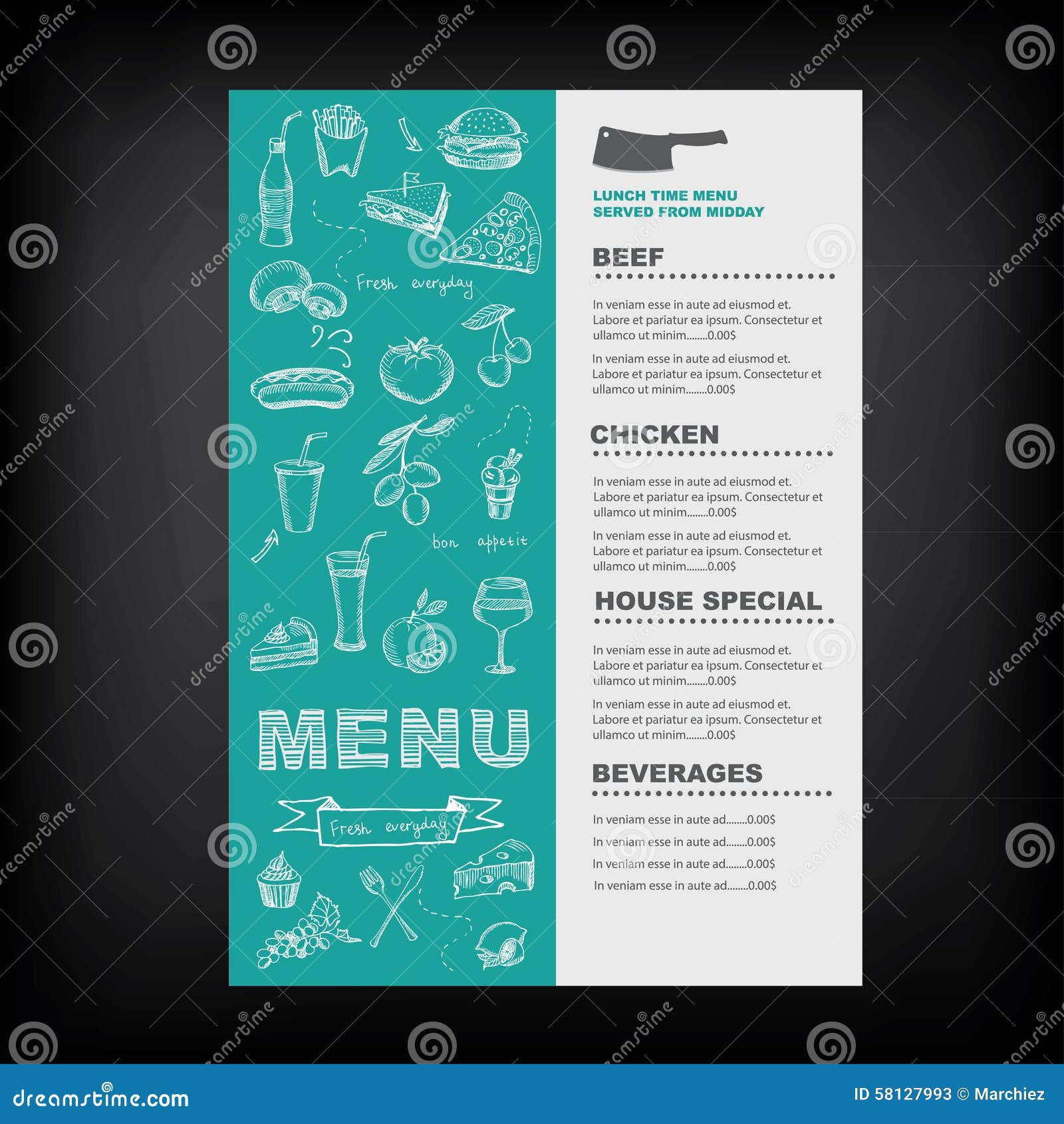 Restaurant Cafe Menu, Template Design. Food Flyer. Stock Vector ...