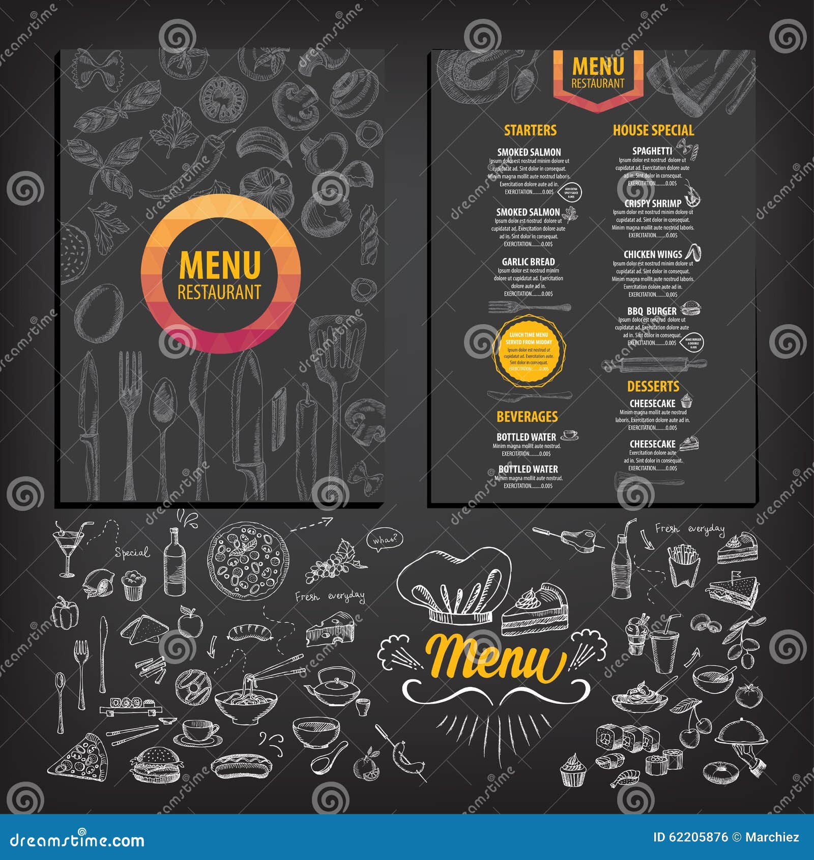 Menu Background Vector Illustration | CartoonDealer.com #32340582