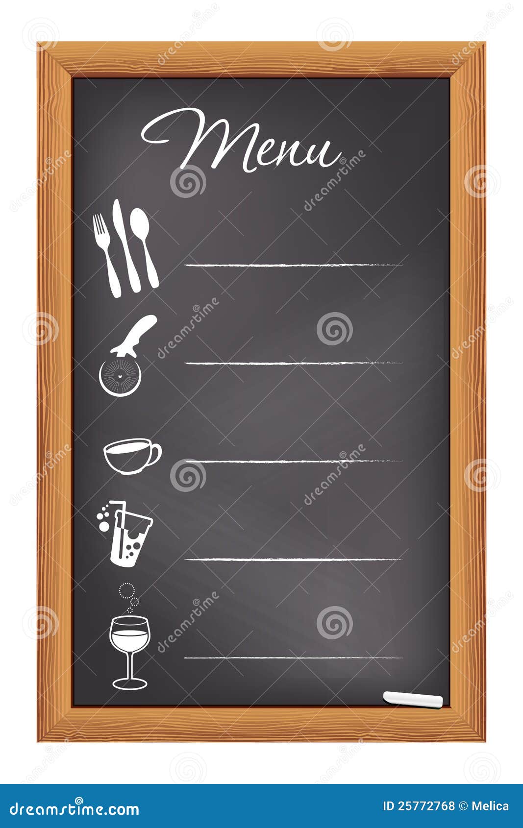 Restaurant Chalkboard Menu Stock Vector Illustration Of Dishes 25772768