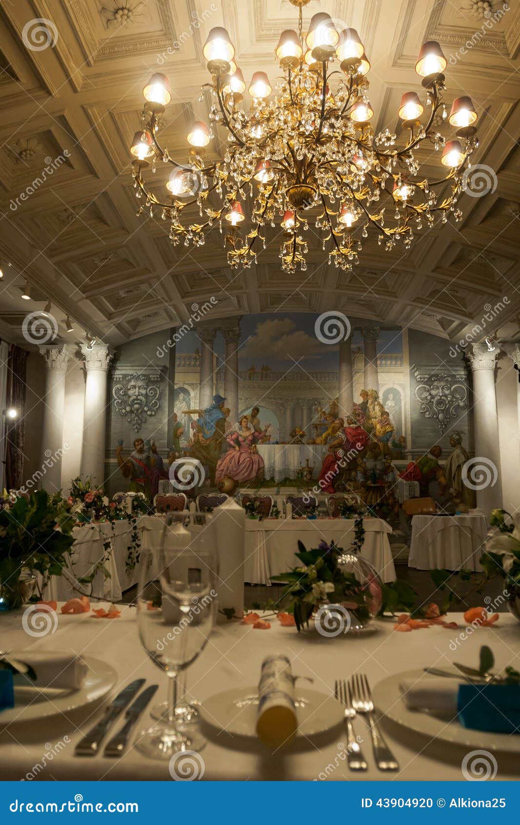 Restaurant chandelier stock photo. Image of bright, buildings - 43904920