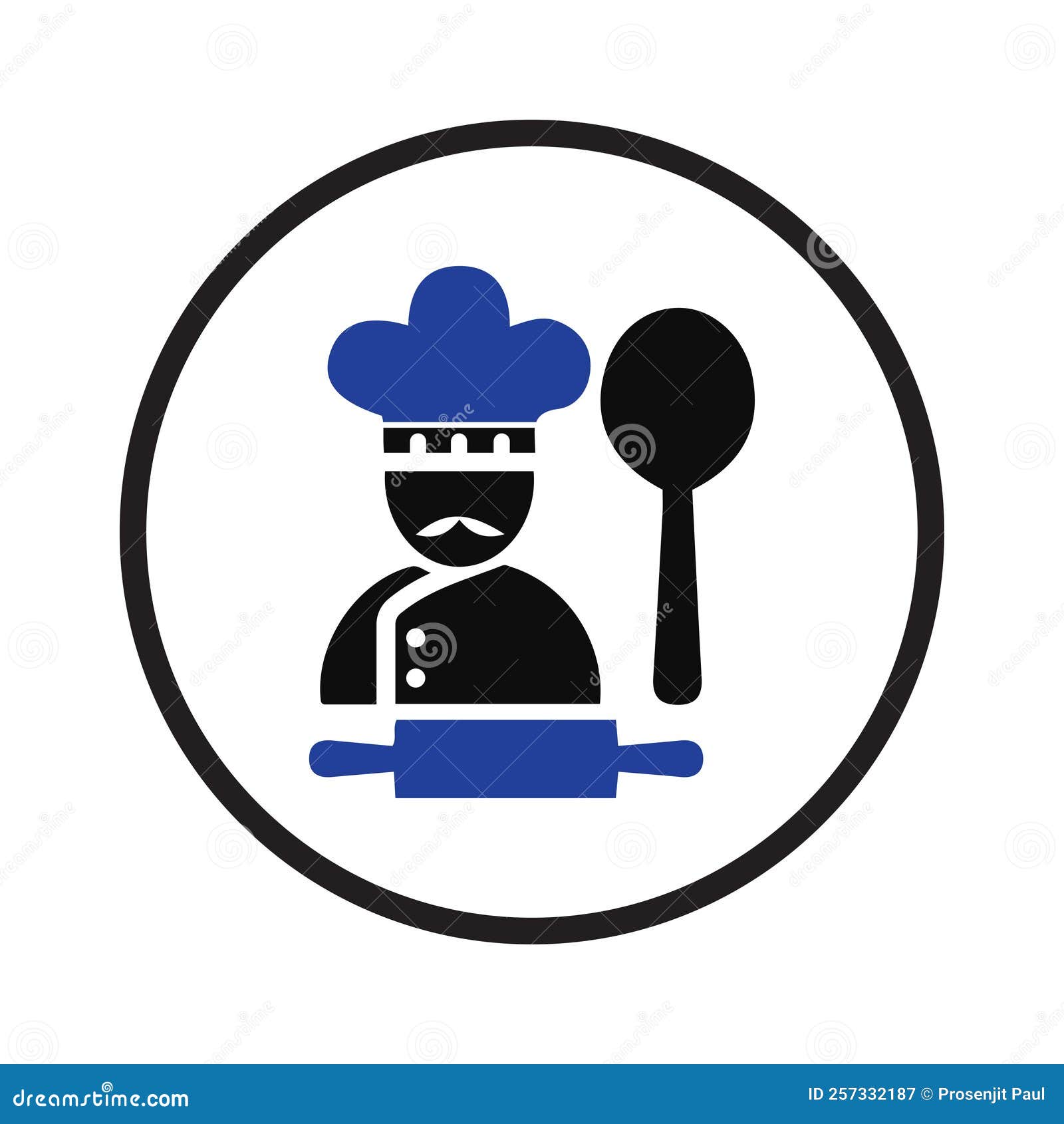 Restaurant chef icon stock vector. Illustration of menu - 257332187