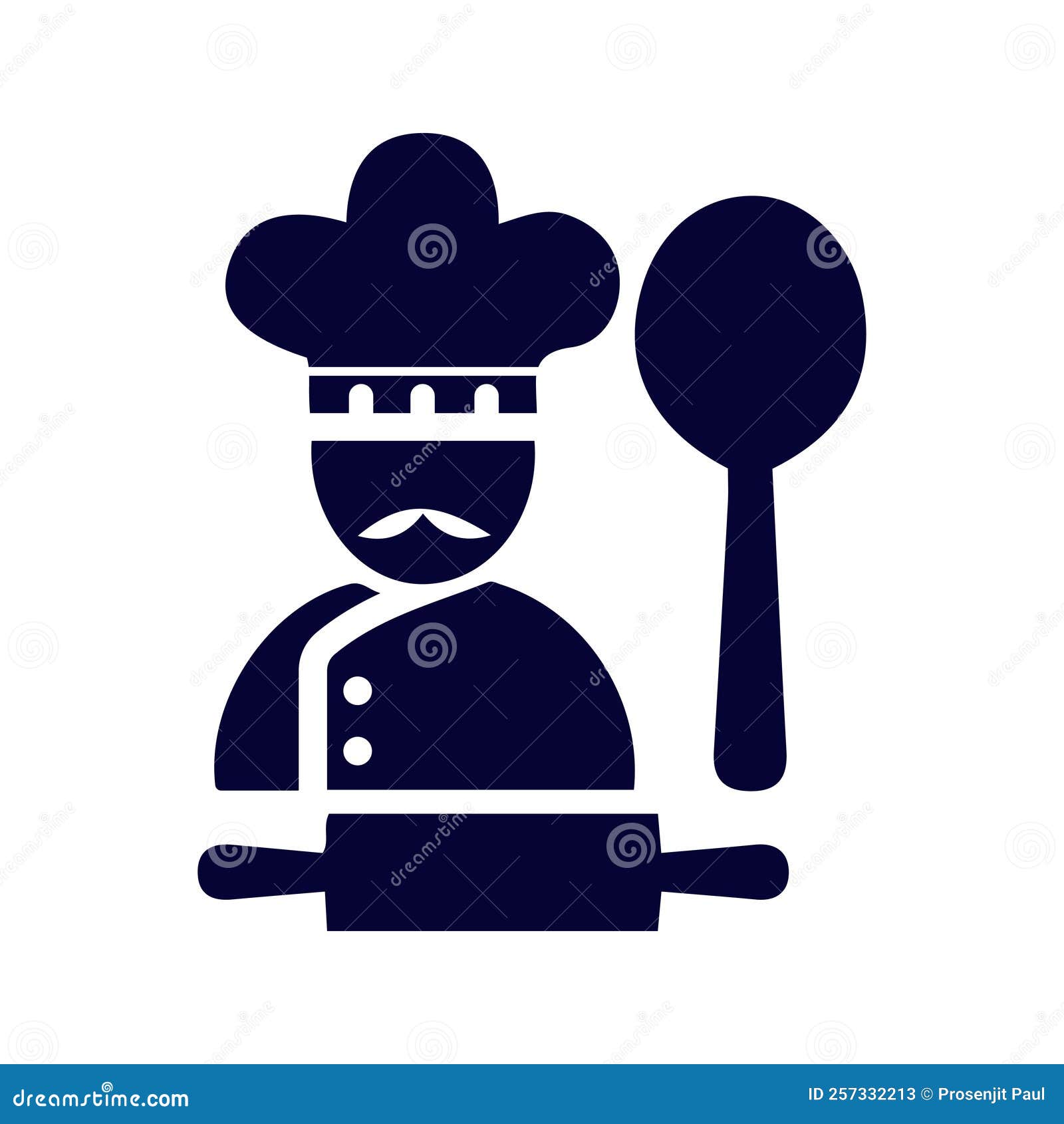 Restaurant chef icon stock vector. Illustration of bakery - 257332213