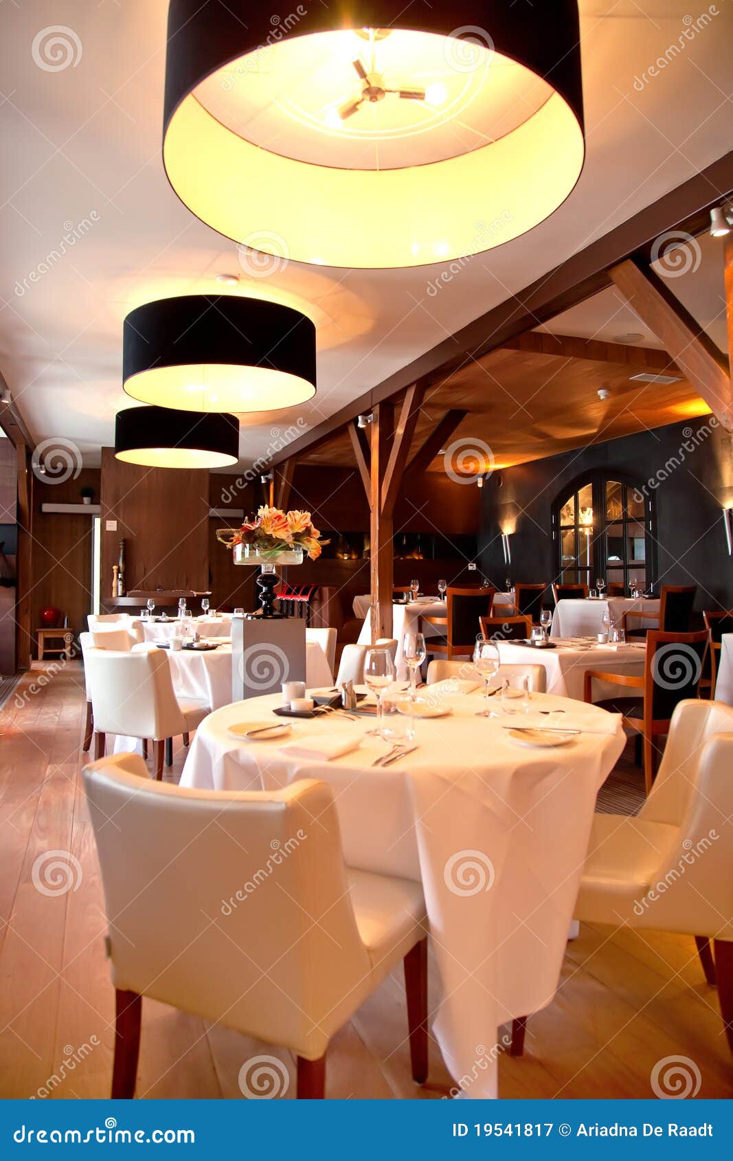 Restaurant in Classic Style Stock Image - Image of elegant, wooden ...
