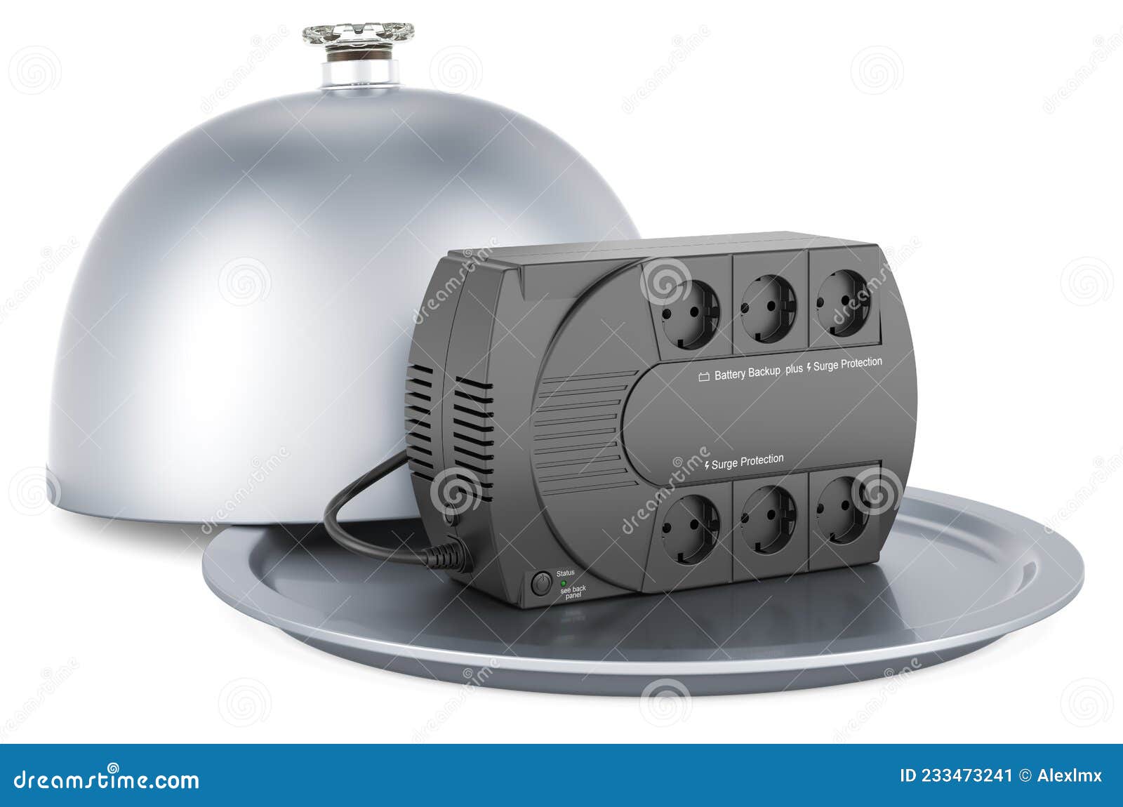 Uninterruptible Power Supply UPS With Green Checkmark Isolated On White ...