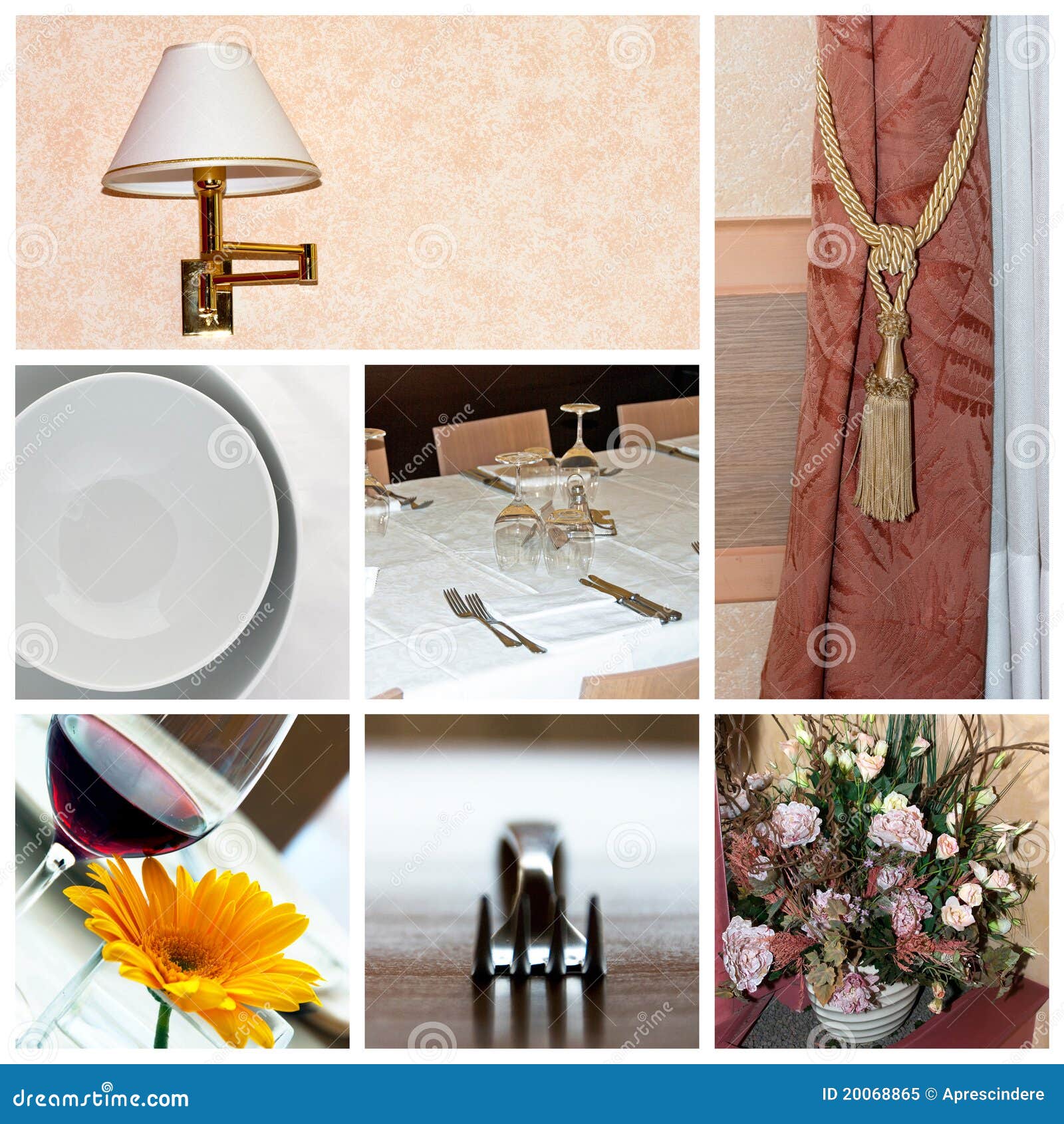 Restaurant collage stock image. Image of events, formal - 20068865