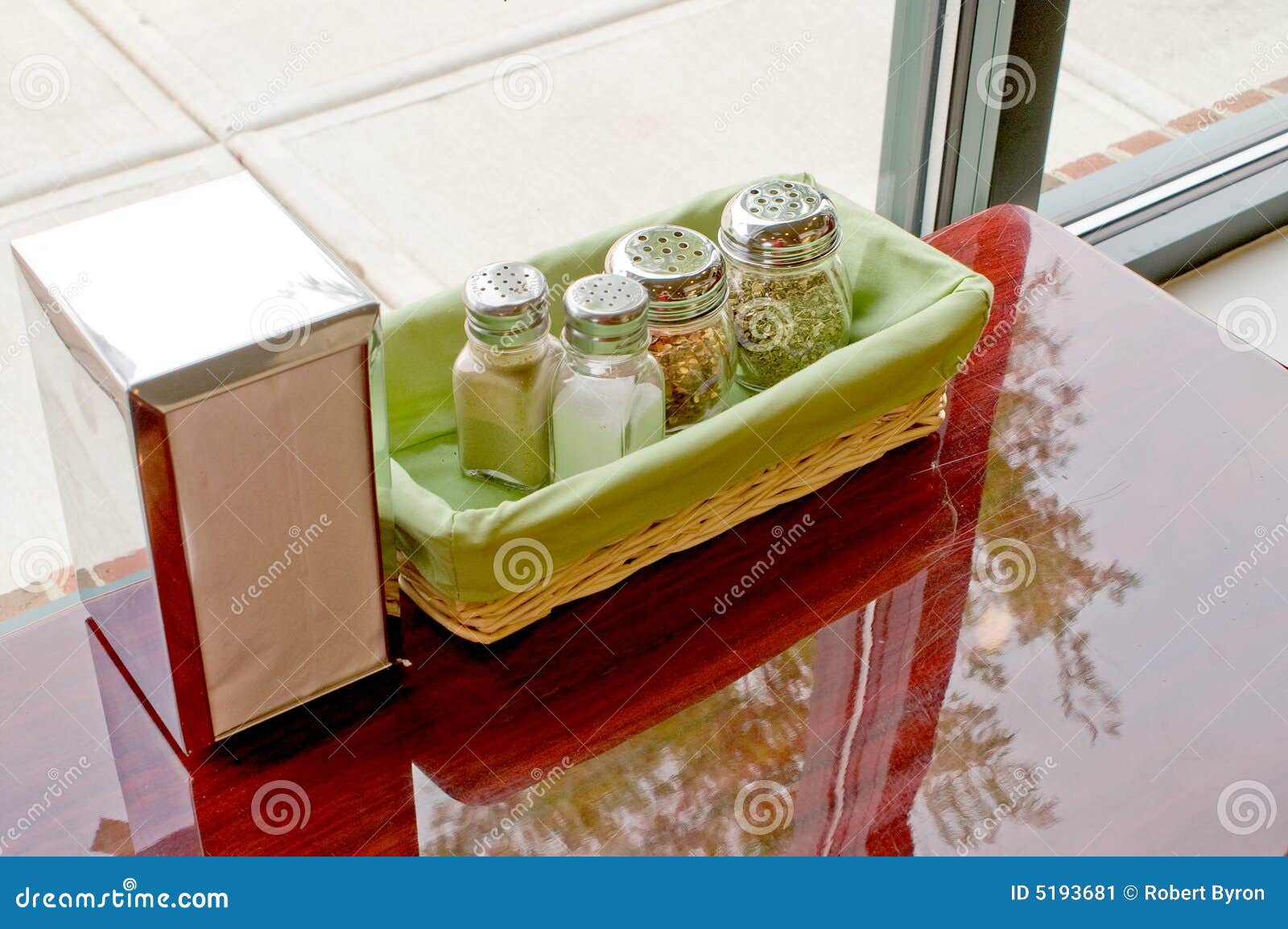 Restaurant Condiments stock image. Image of cafe, wicker - 5193681