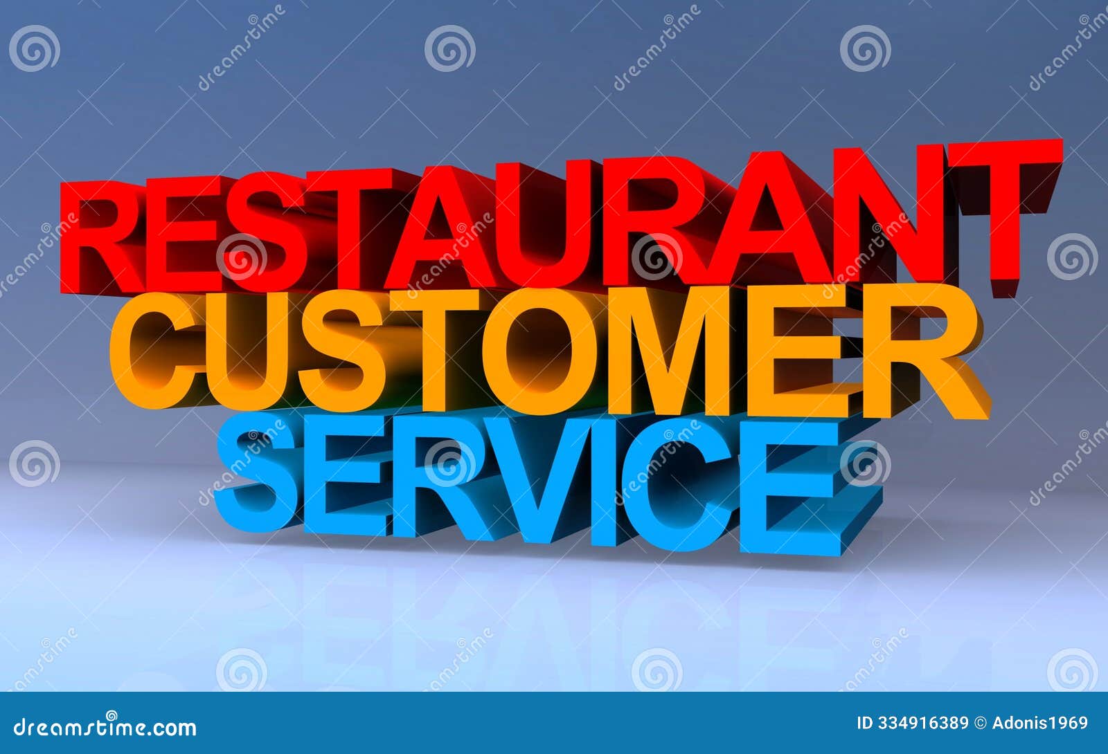 Restaurant Customer Service on Blue Stock Illustration - Illustration ...