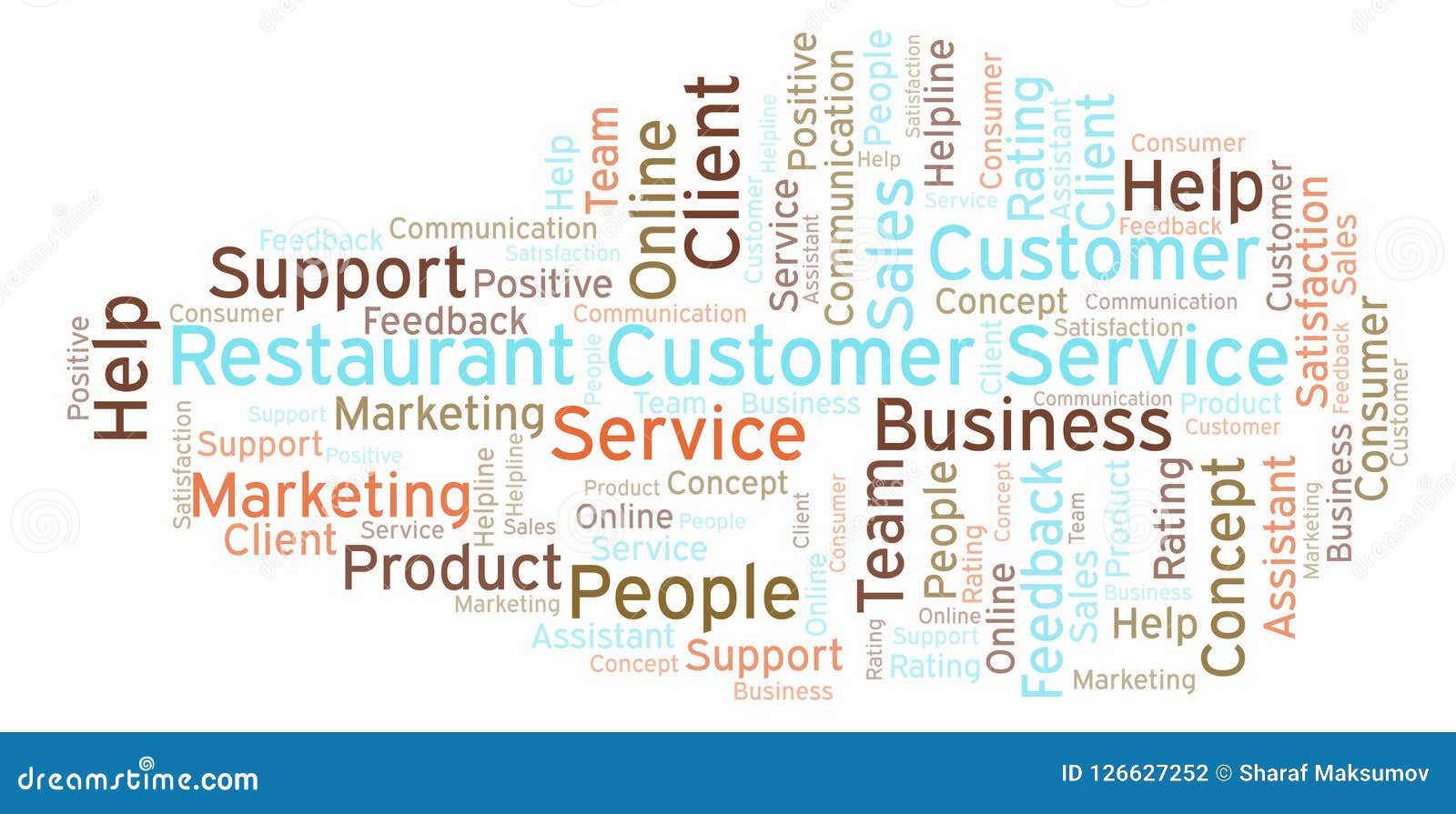 Restaurant Customer Service Word Cloud. Stock Illustration ...