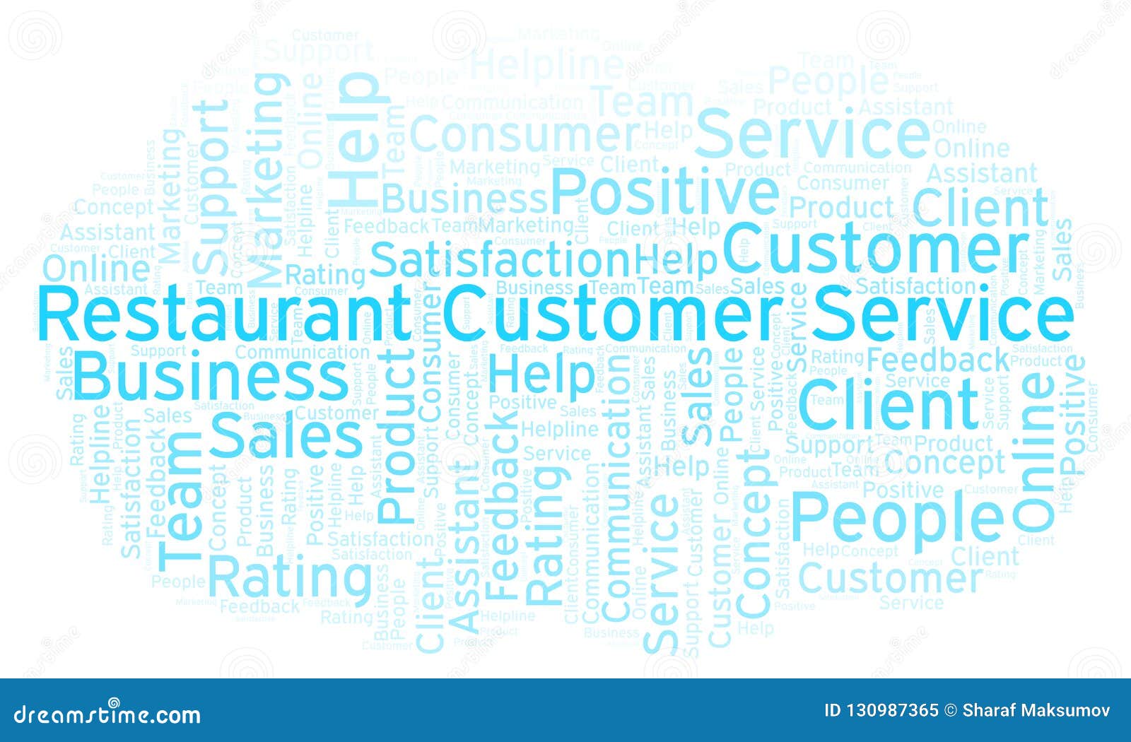 Restaurant Customer Service Word Cloud. Stock Illustration ...