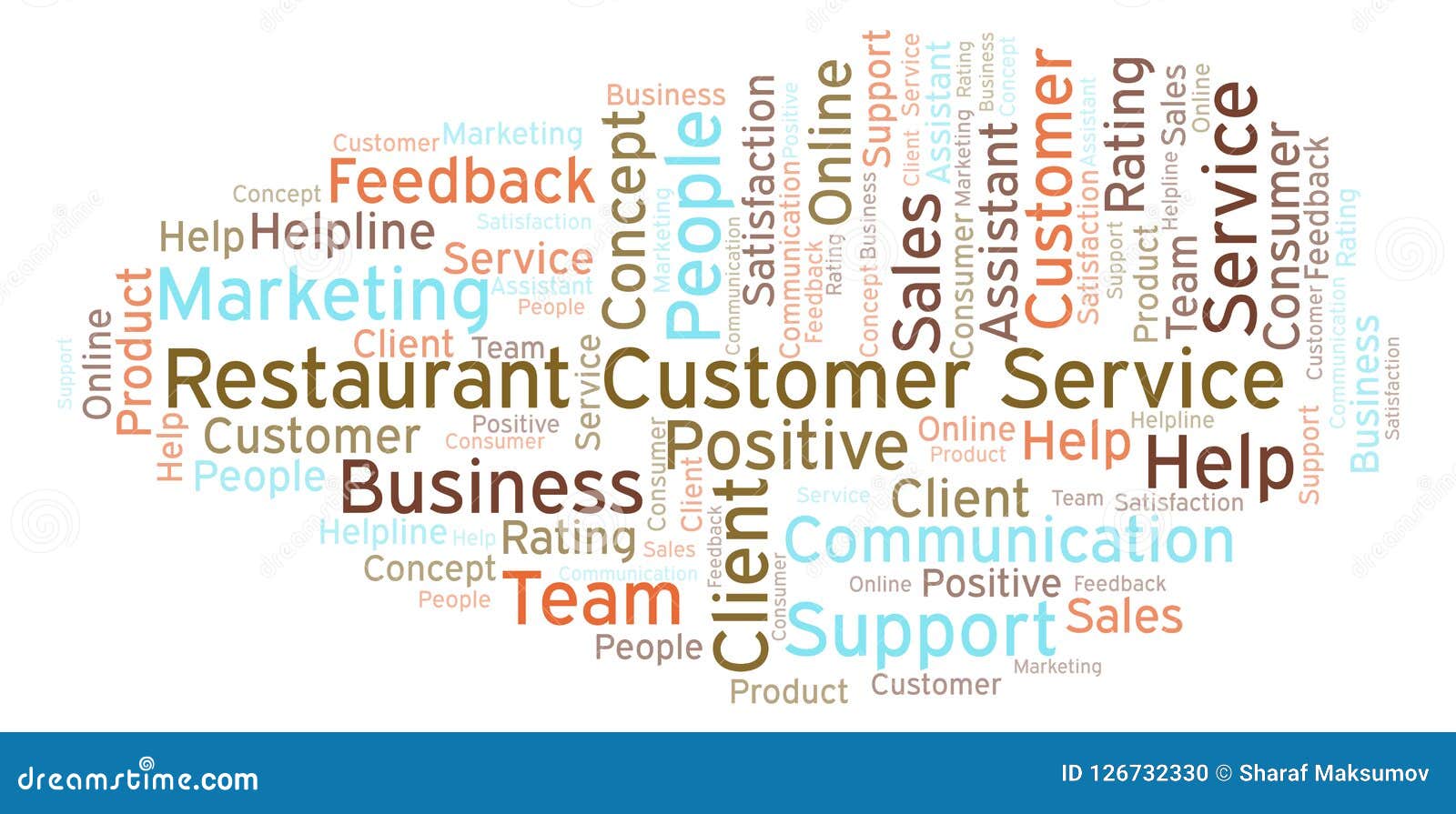 Restaurant Customer Service Word Cloud. Stock Illustration ...