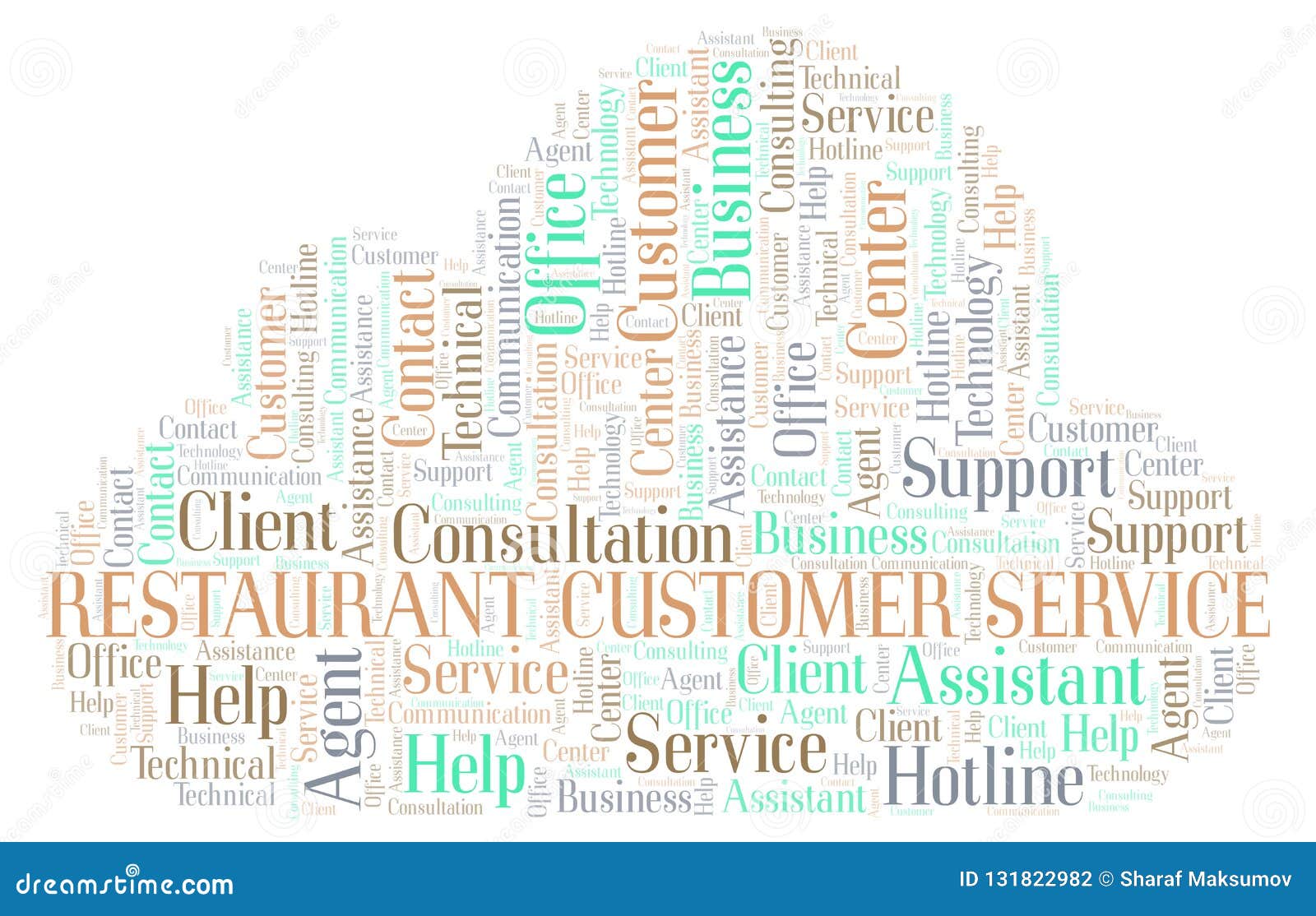 Restaurant Customer Service Word Cloud Stock Illustration ...