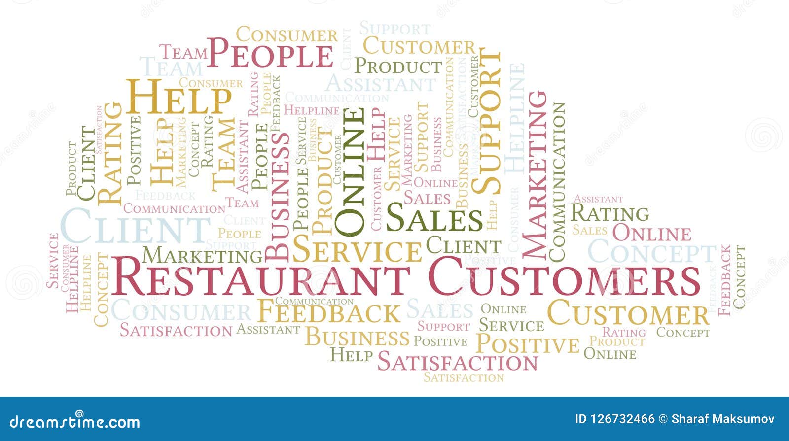 Restaurant Customers Word Cloud. Stock Illustration - Illustration of ...