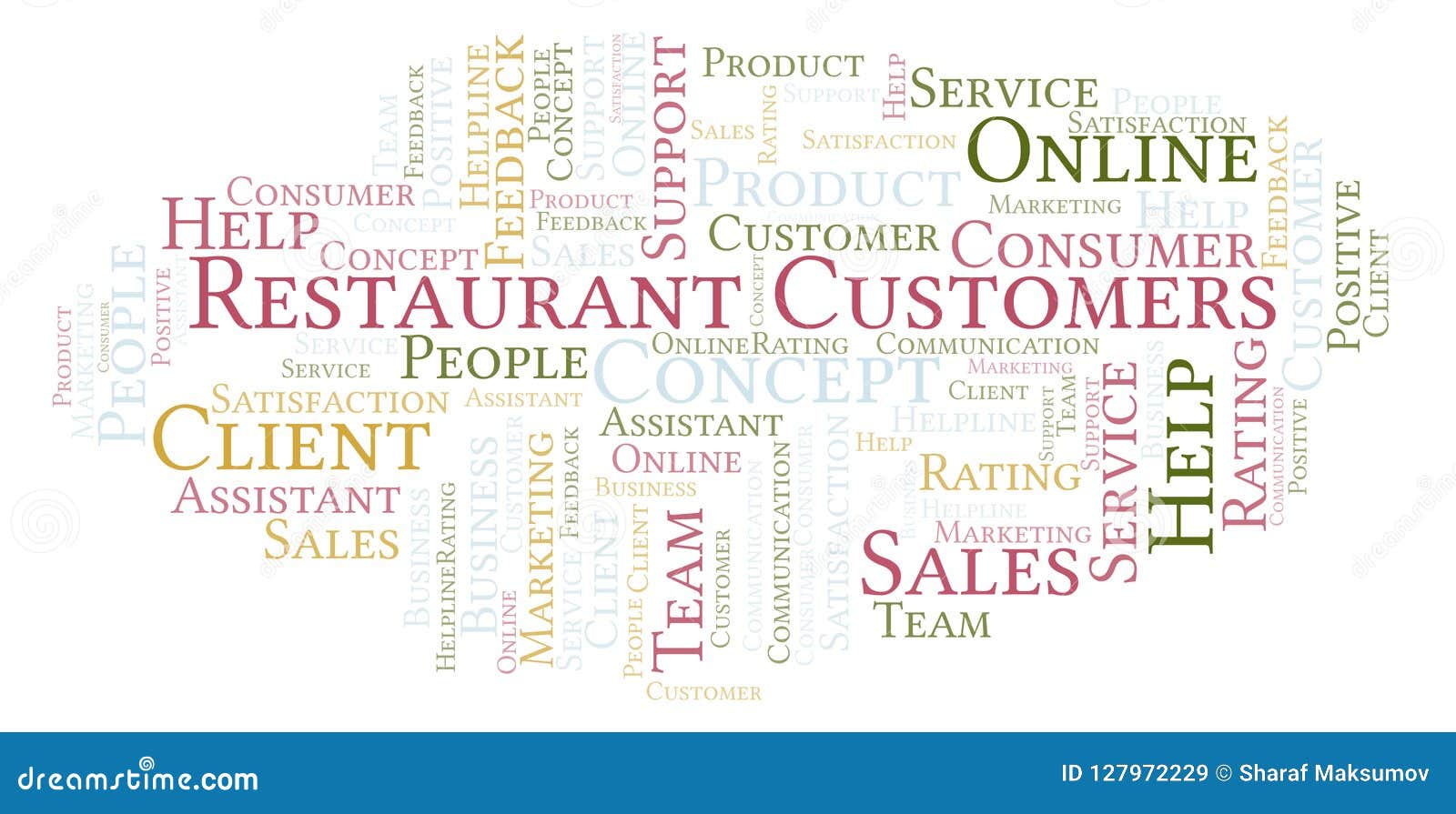 Restaurant Customers Word Cloud. Stock Illustration - Illustration of ...