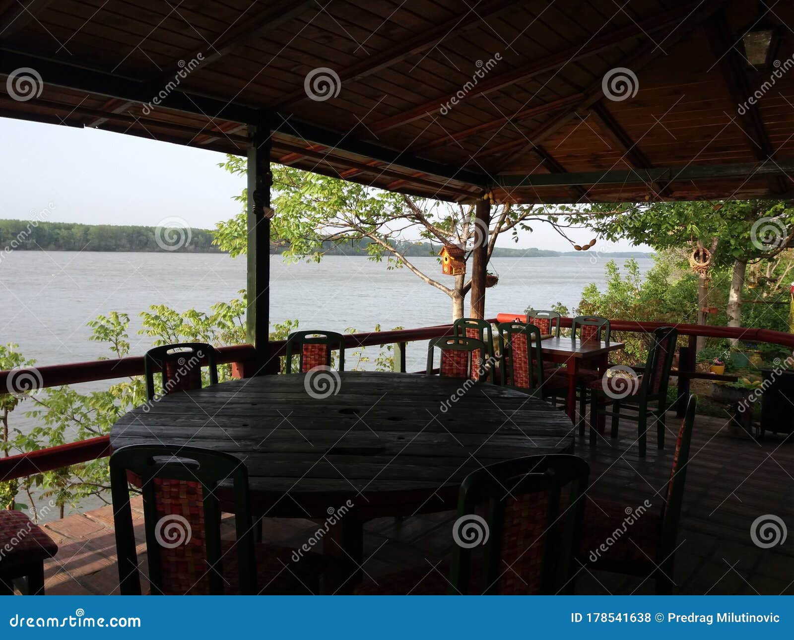 Restaurant in the Danube River Stock Photo - Image of wood, europe ...