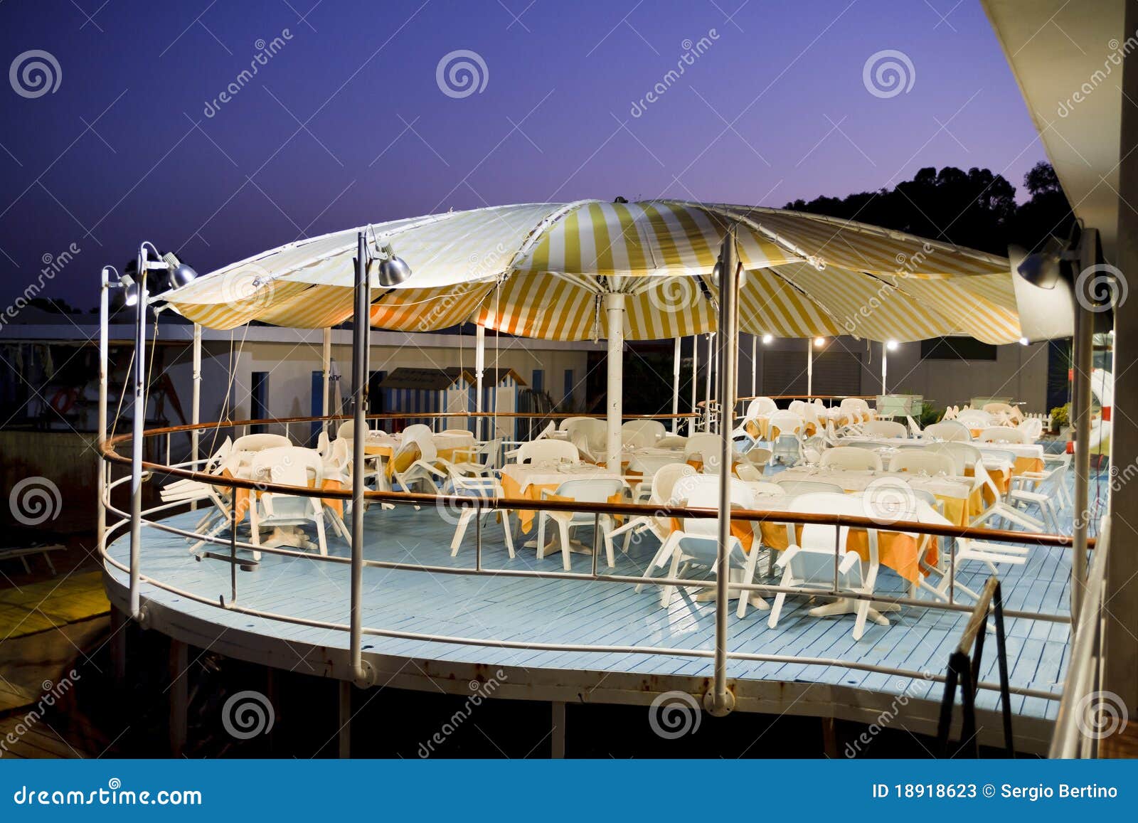 Restaurant on a deck stock image. Image of seating, outside - 18918623