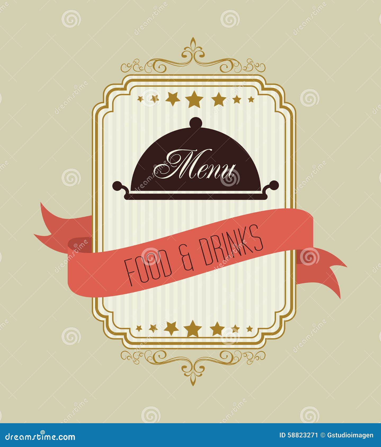 Restaurant design. stock vector. Illustration of gastronomy - 58823271