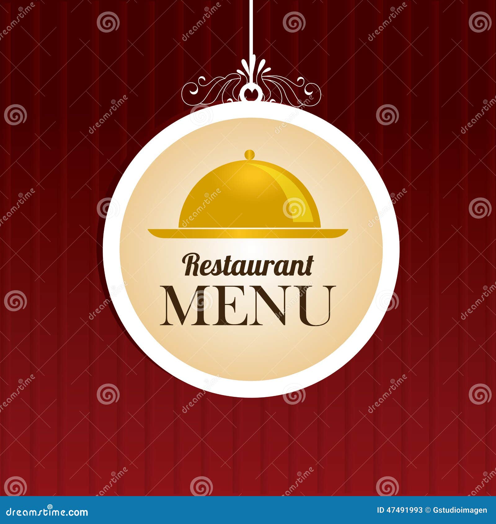 Restaurant Design Over Red Background Vector Illustration Stock Vector ...