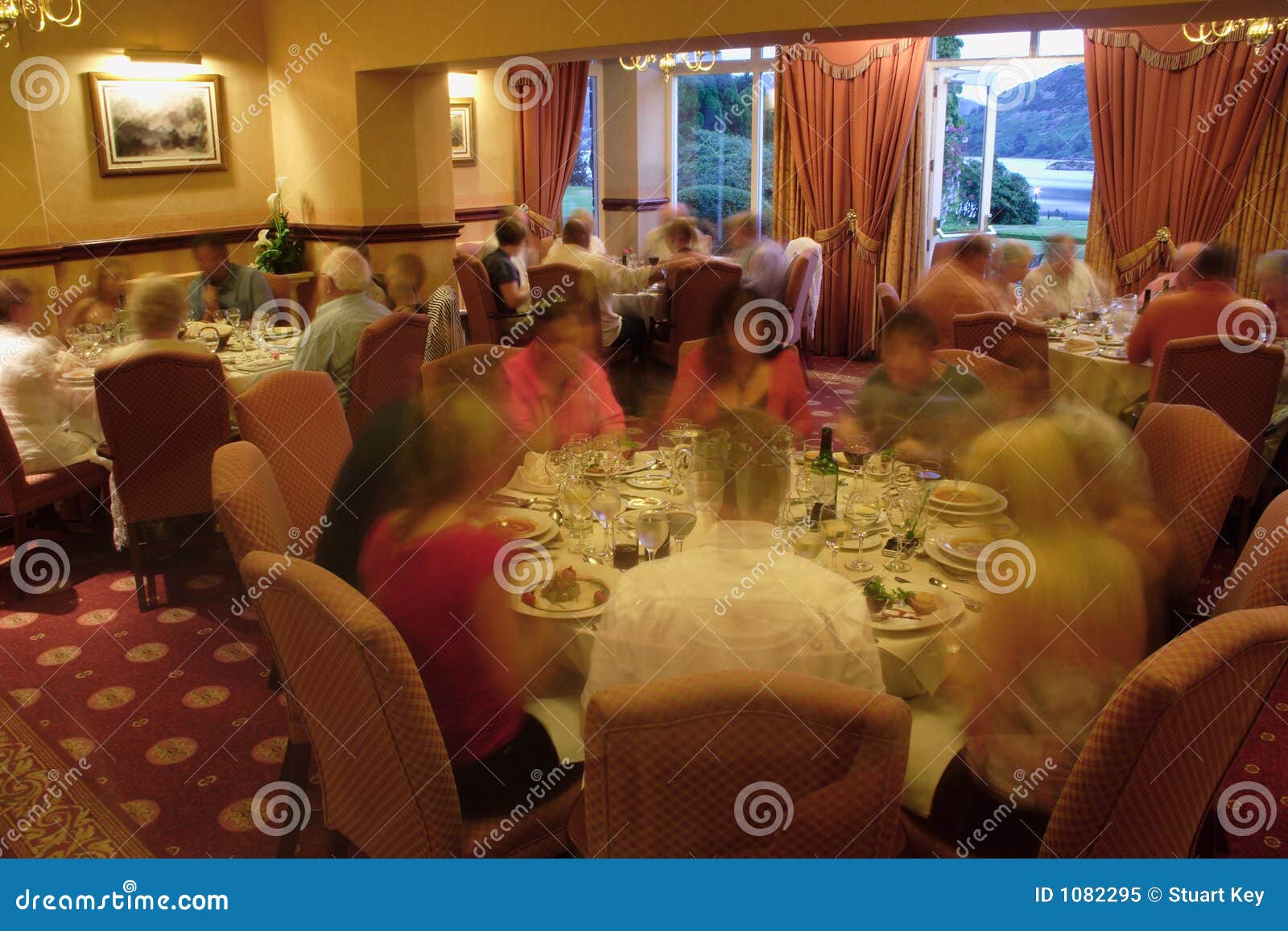 Restaurant dining stock image. Image of crowded, banquet - 1082295