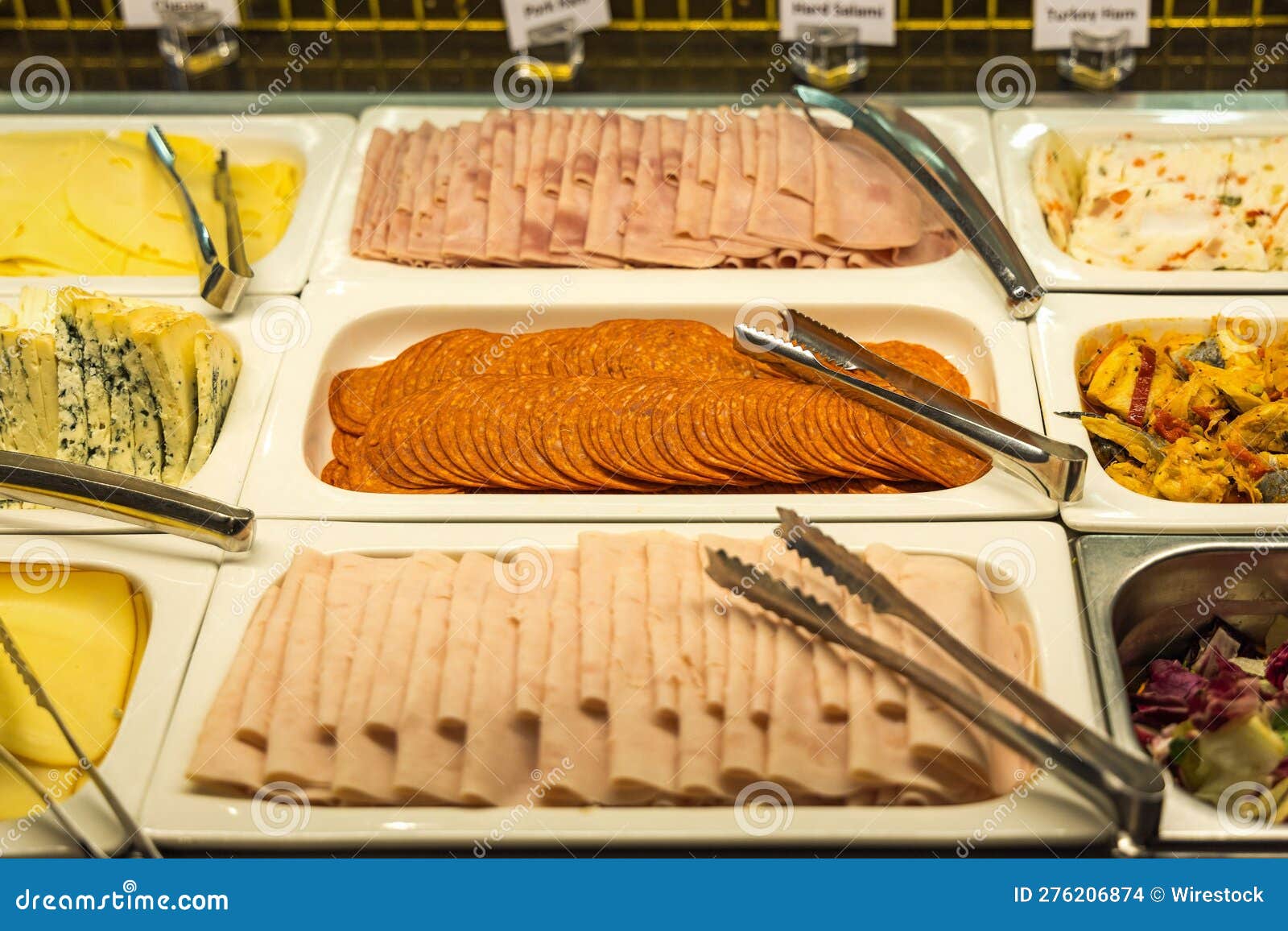 Restaurant Displaying a Selection of Assorted Sausages on Rectangular ...