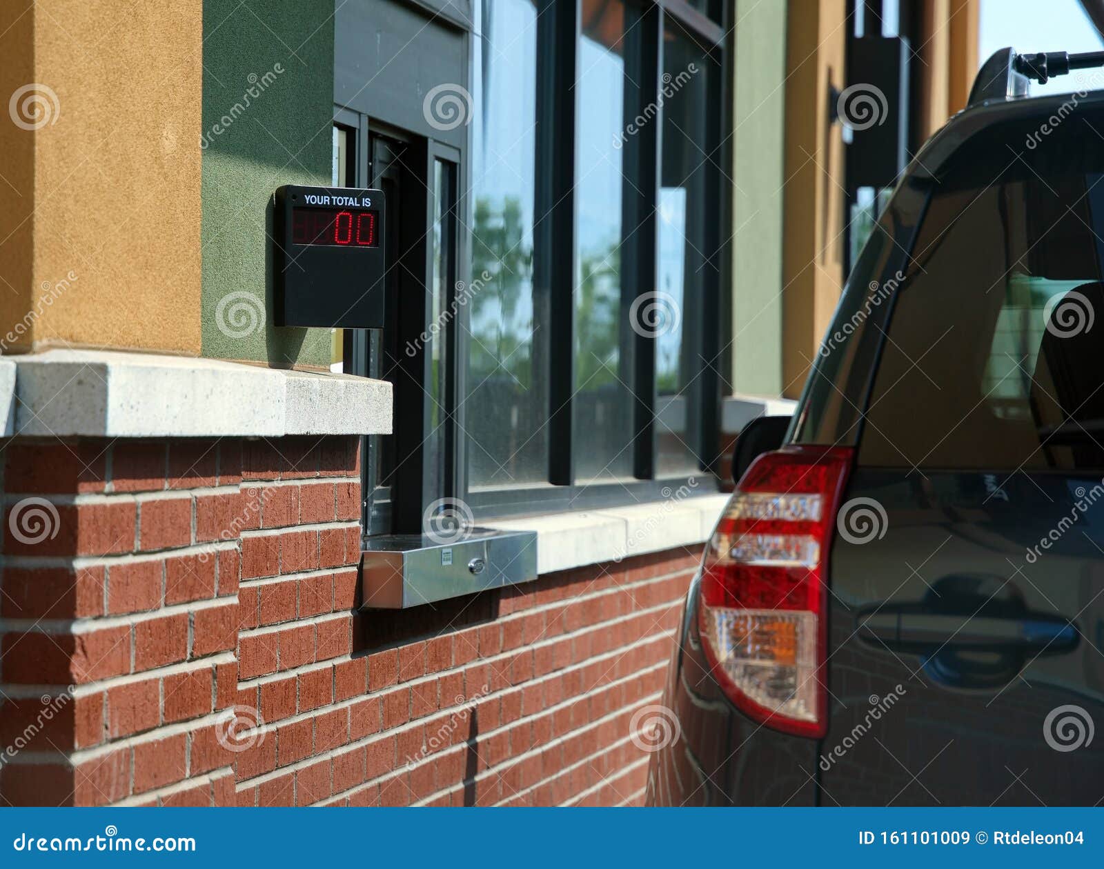 Restaurant Drive Thru Digital Display Stock Image - Image of customer ...