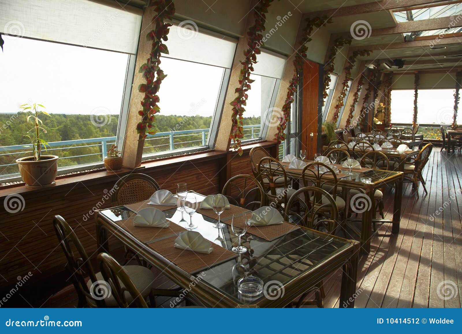 Restaurant empty stock photo. Image of tree, dining, table - 10414512