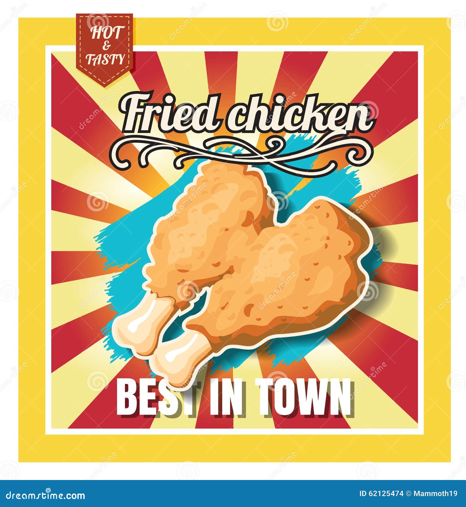 Restaurant Fast Foods Menu Fried Chicken on Beautiful Background Stock ...