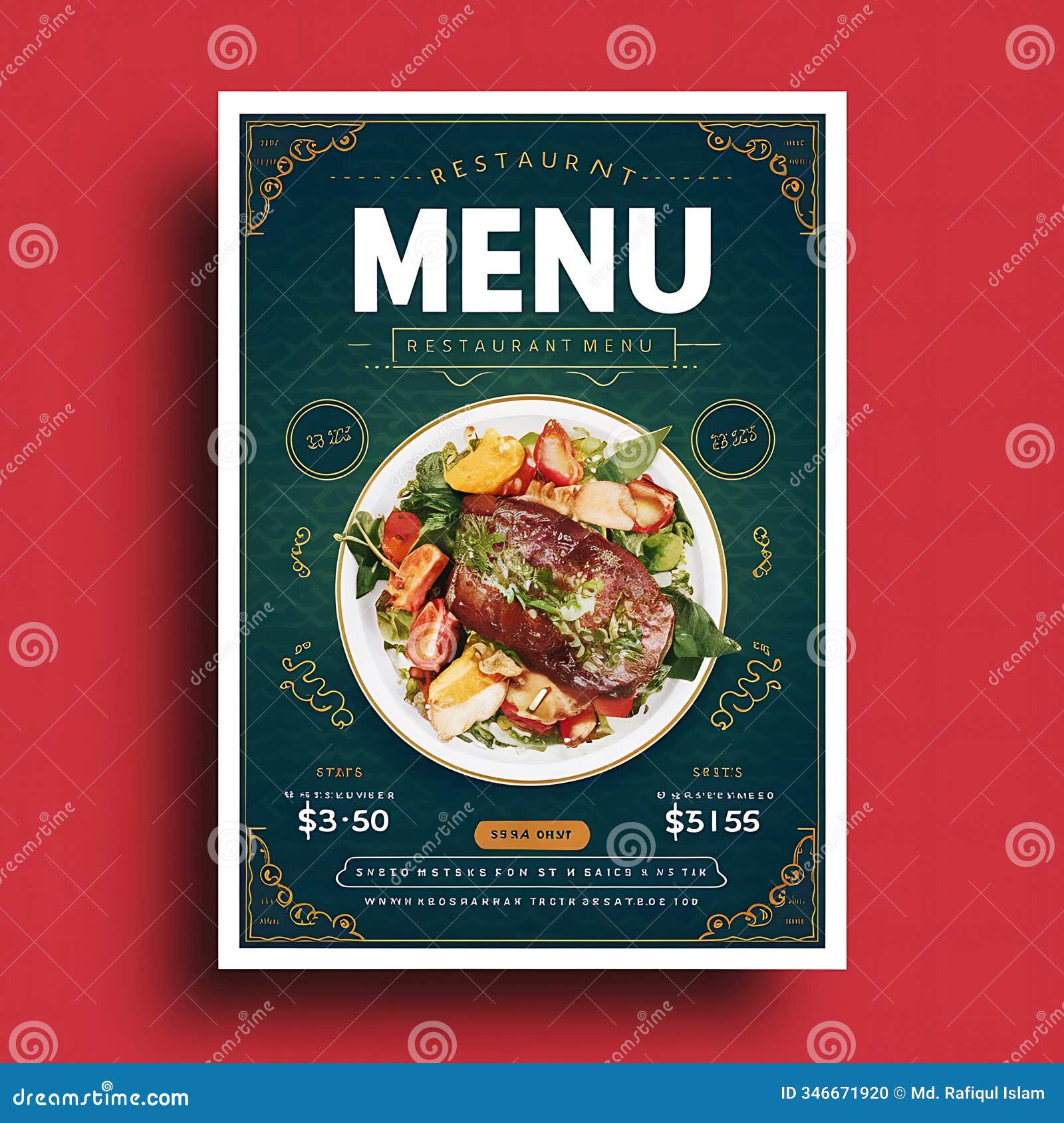 Restaurant Menu Flyer Templates Design Illustration Stock Photo - Image ...