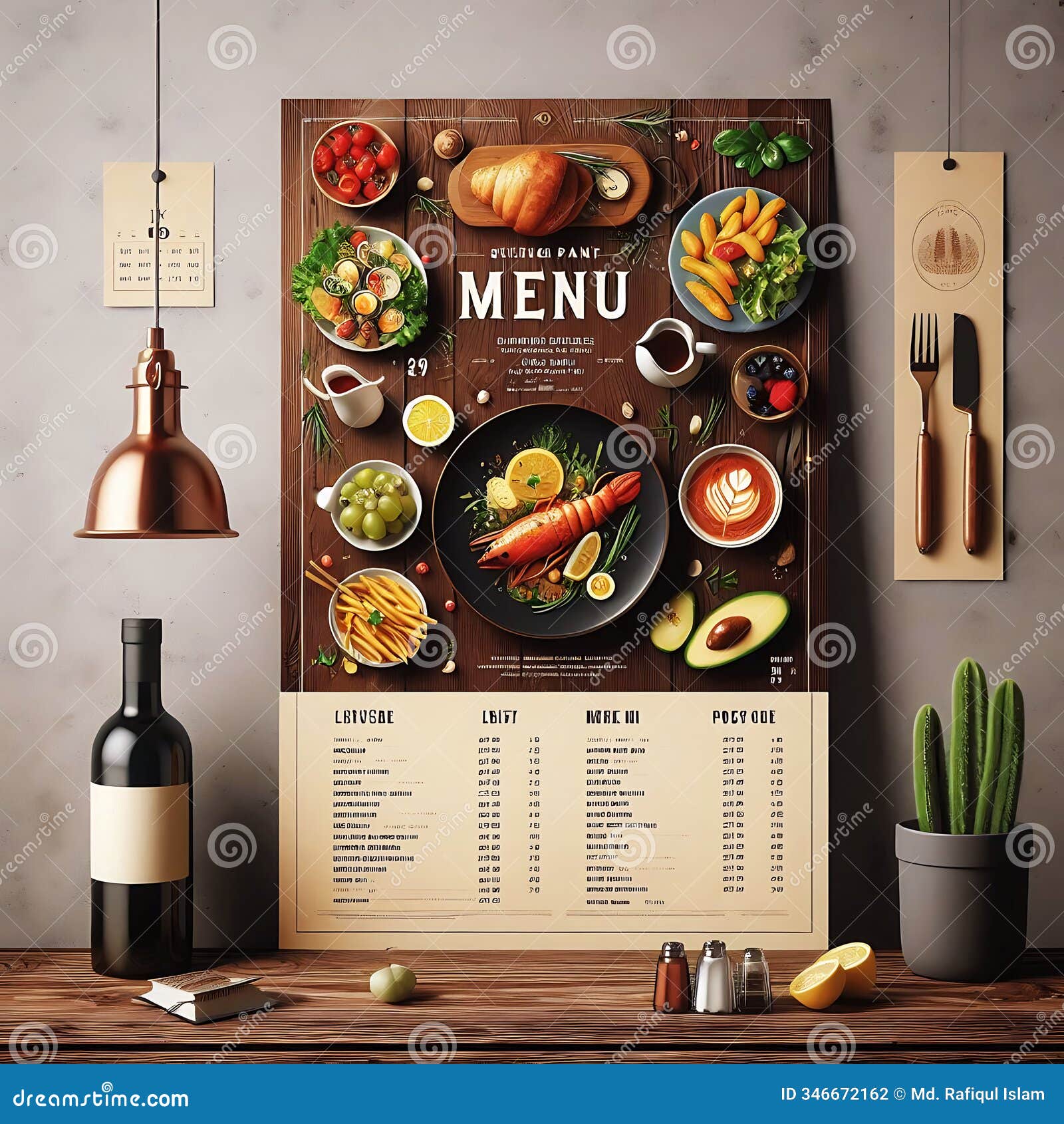 Restaurant Menu Flyer Templates Design Illustration Stock Illustration ...