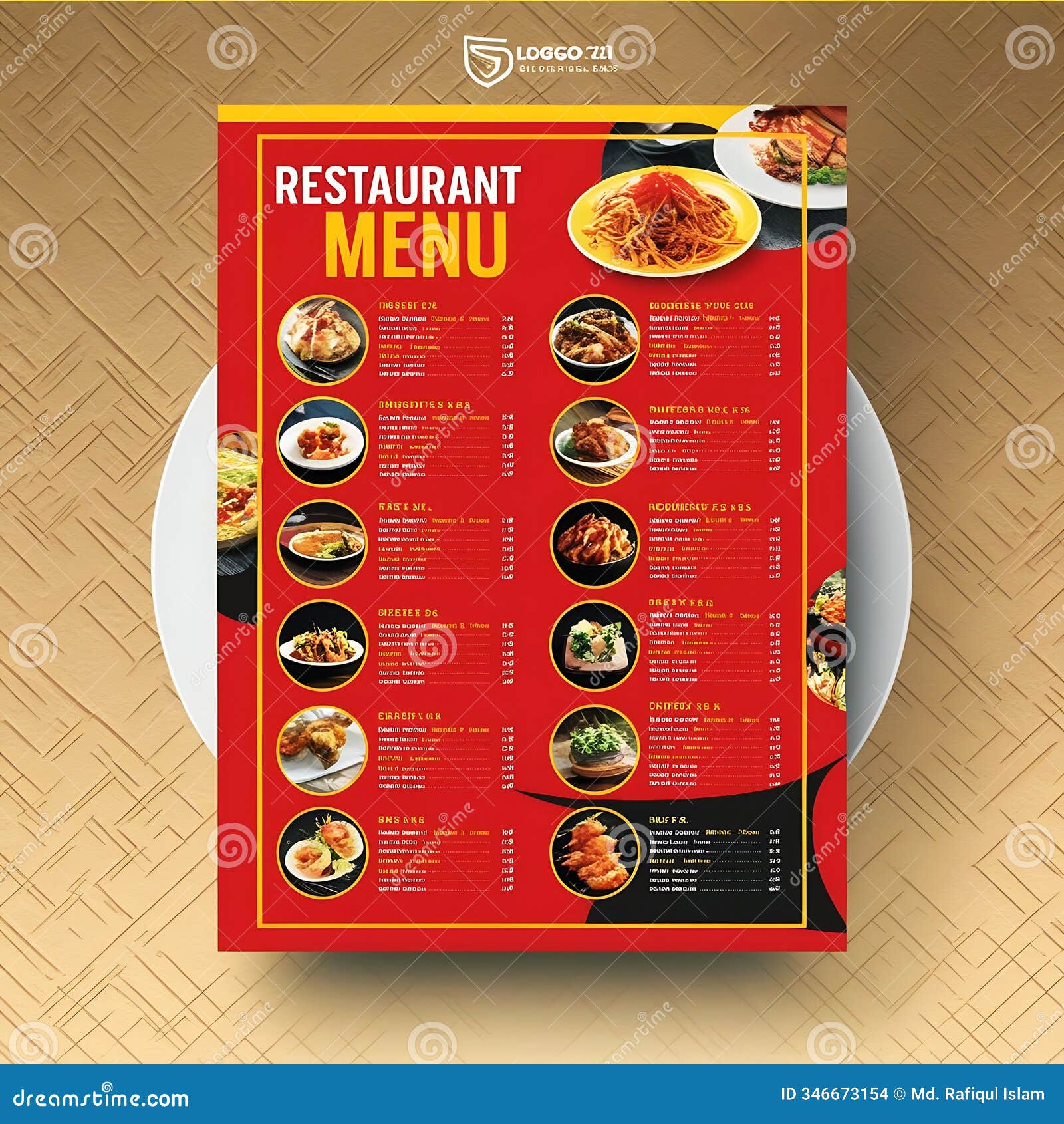 Restaurant Food Menu Poster Design Template Stock Illustration ...
