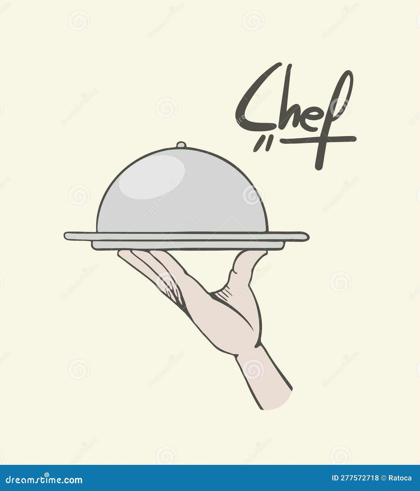 Restaurant food plate draw stock vector. Illustration of dish - 277572718