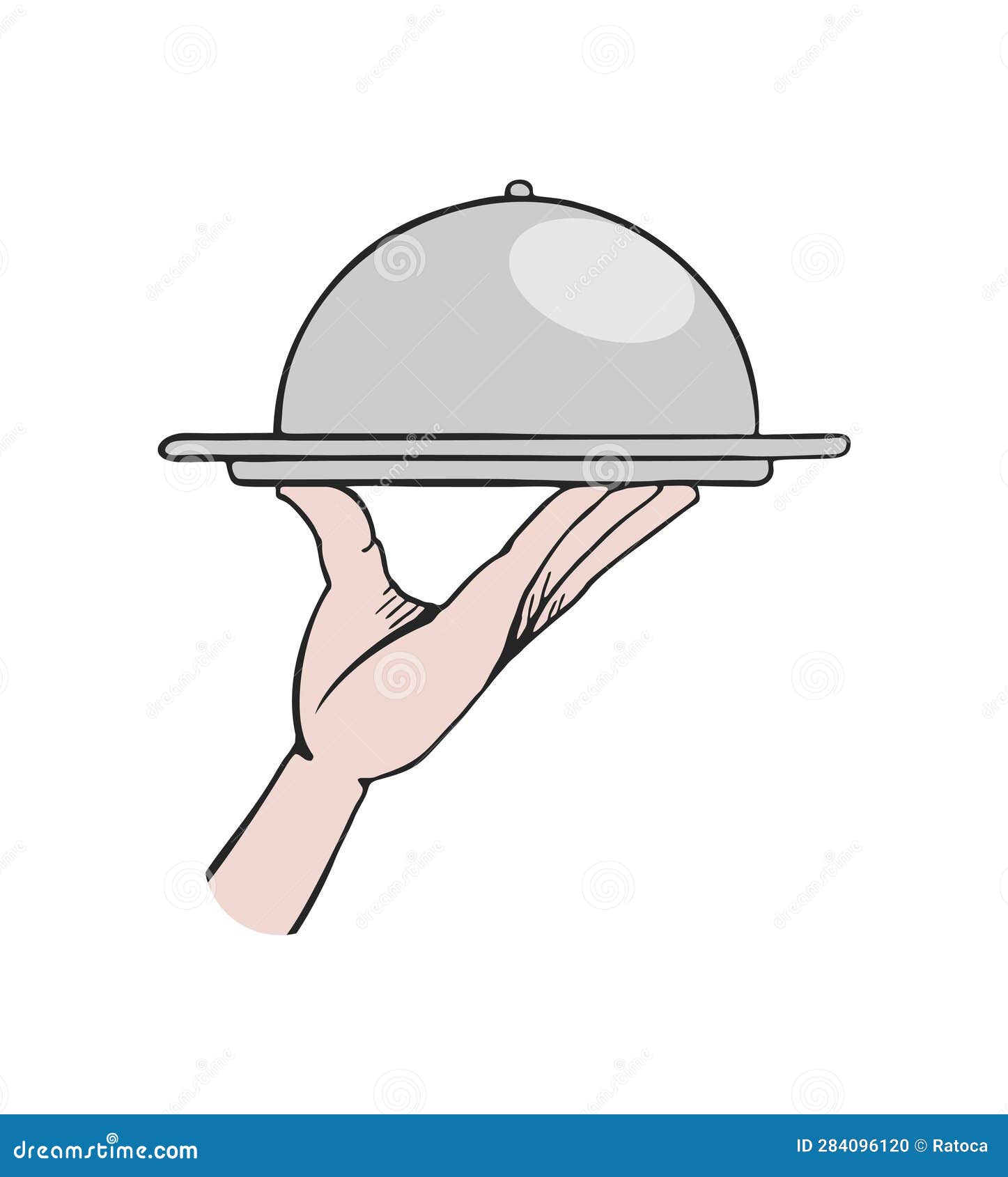 Restaurant food plate draw stock vector. Illustration of plate - 284096120