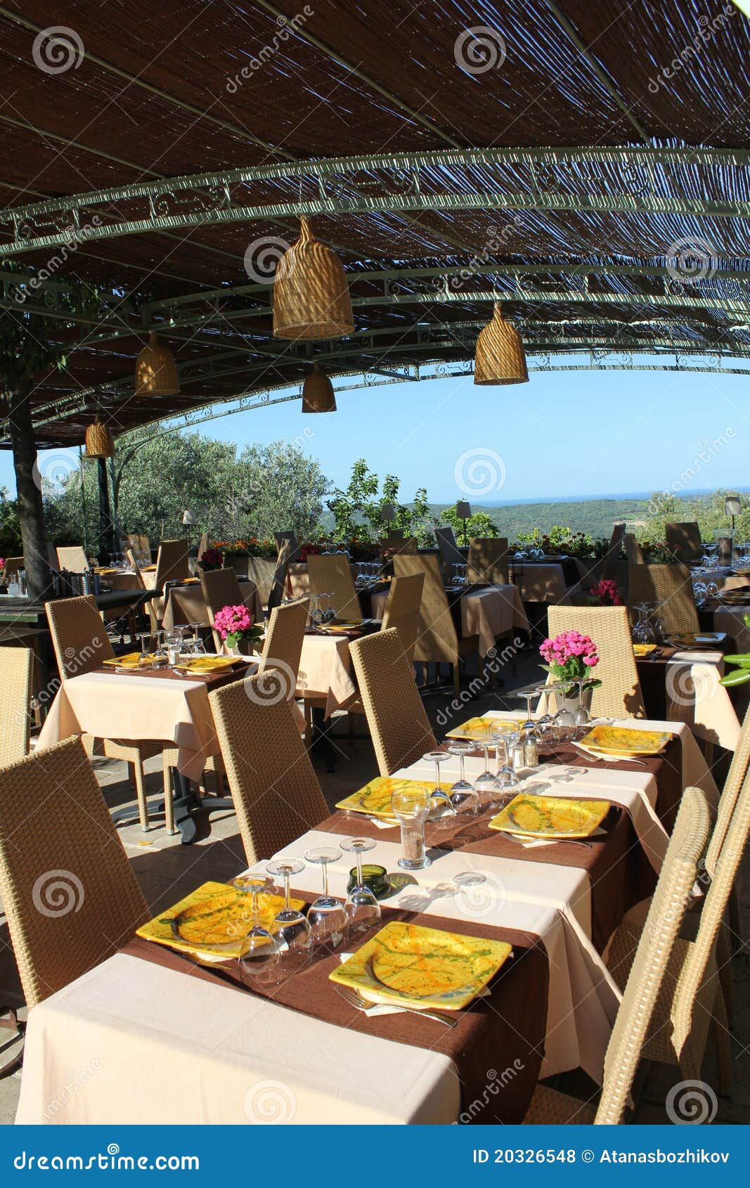 Restaurant at Gassin stock photo. Image of decoration - 20326548