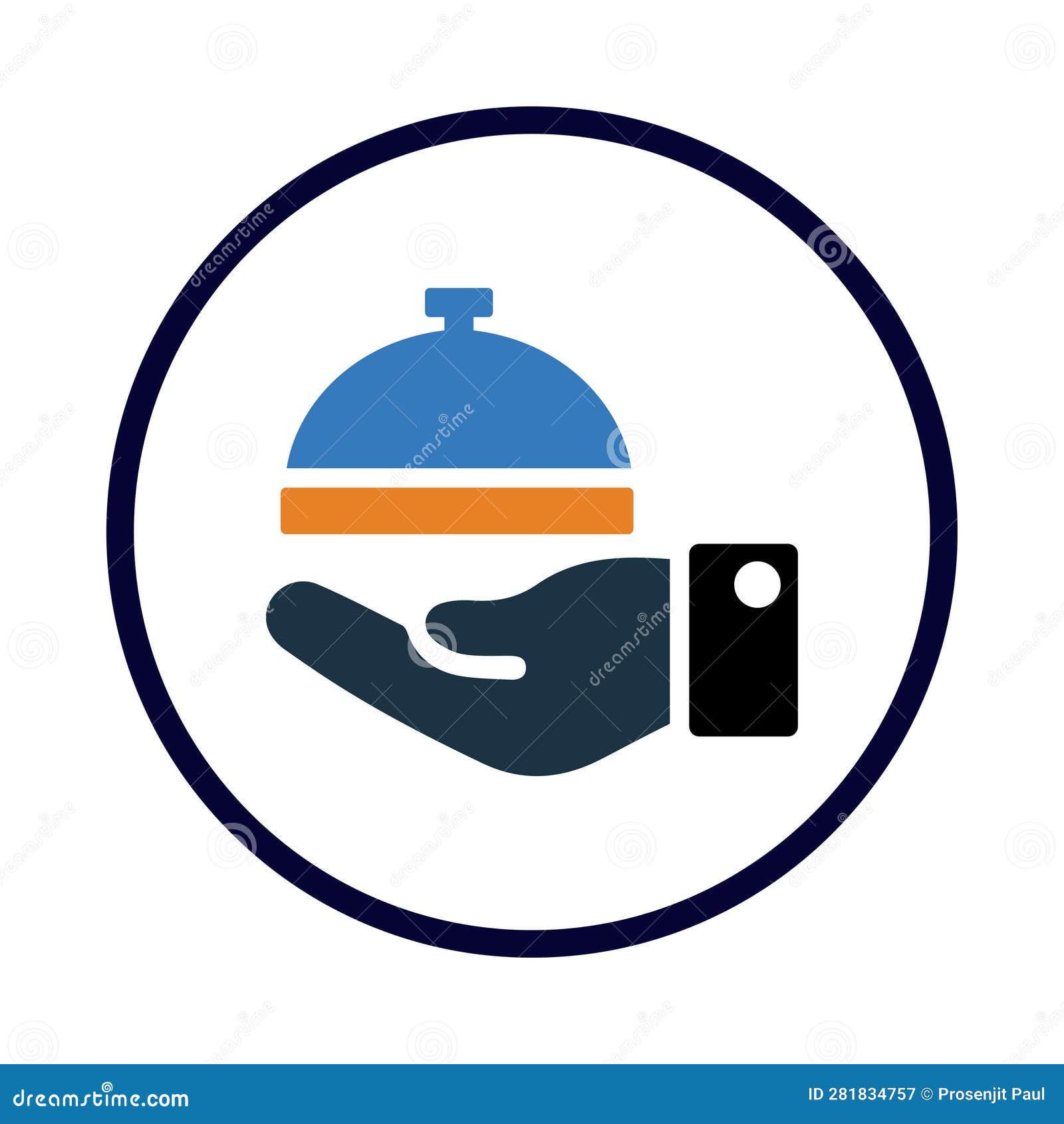 Restaurant, Hand, Food, Food on Hand Icon Stock Vector - Illustration ...