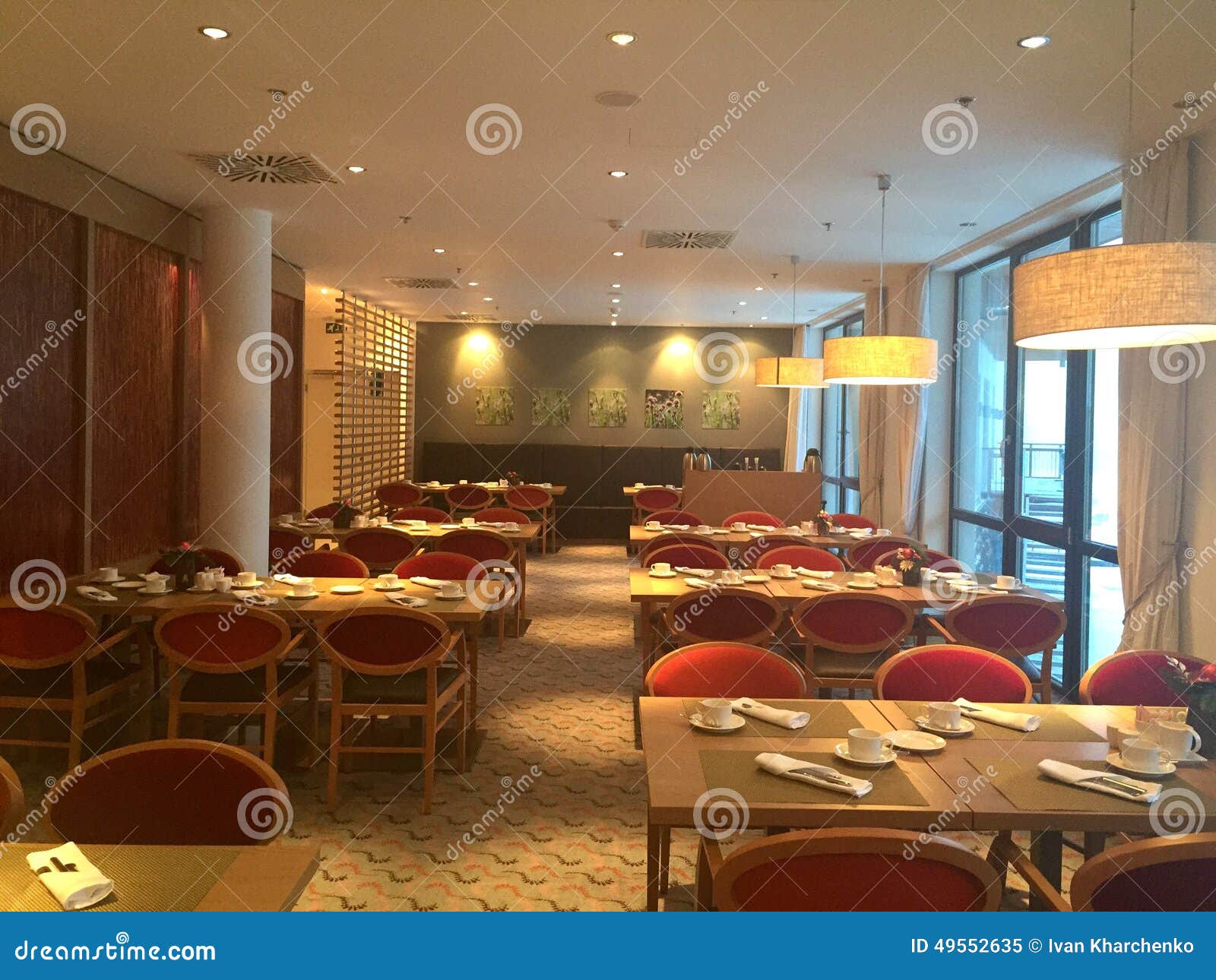 Restaurant stock image. Image of view, chairs, food, window - 49552635