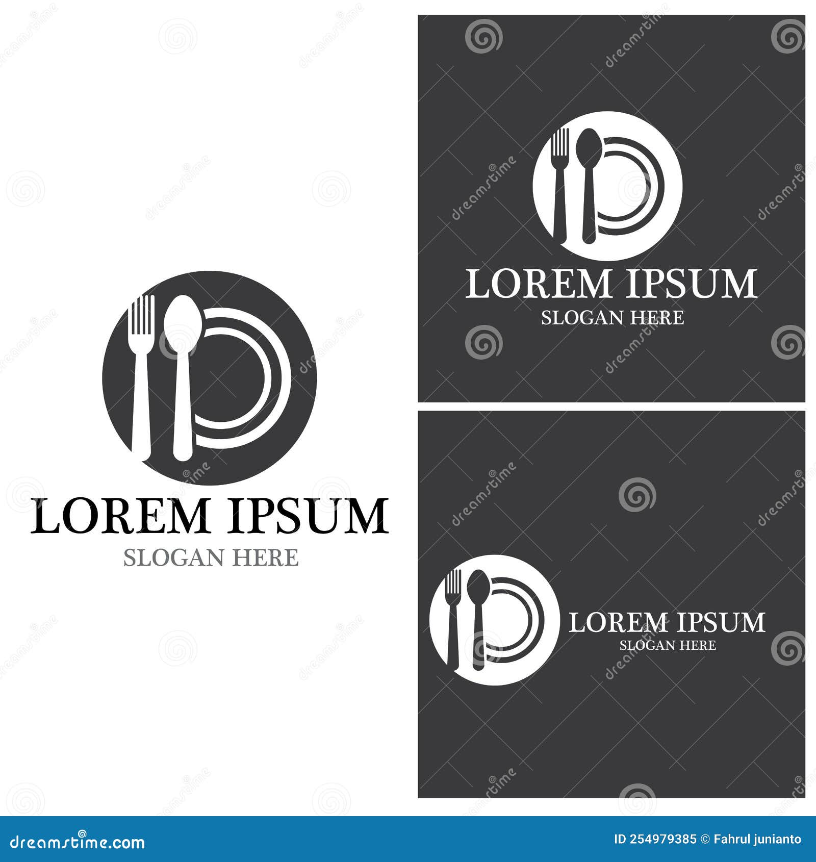 Restaurant Icon Logo Vector Template Stock Vector - Illustration of ...